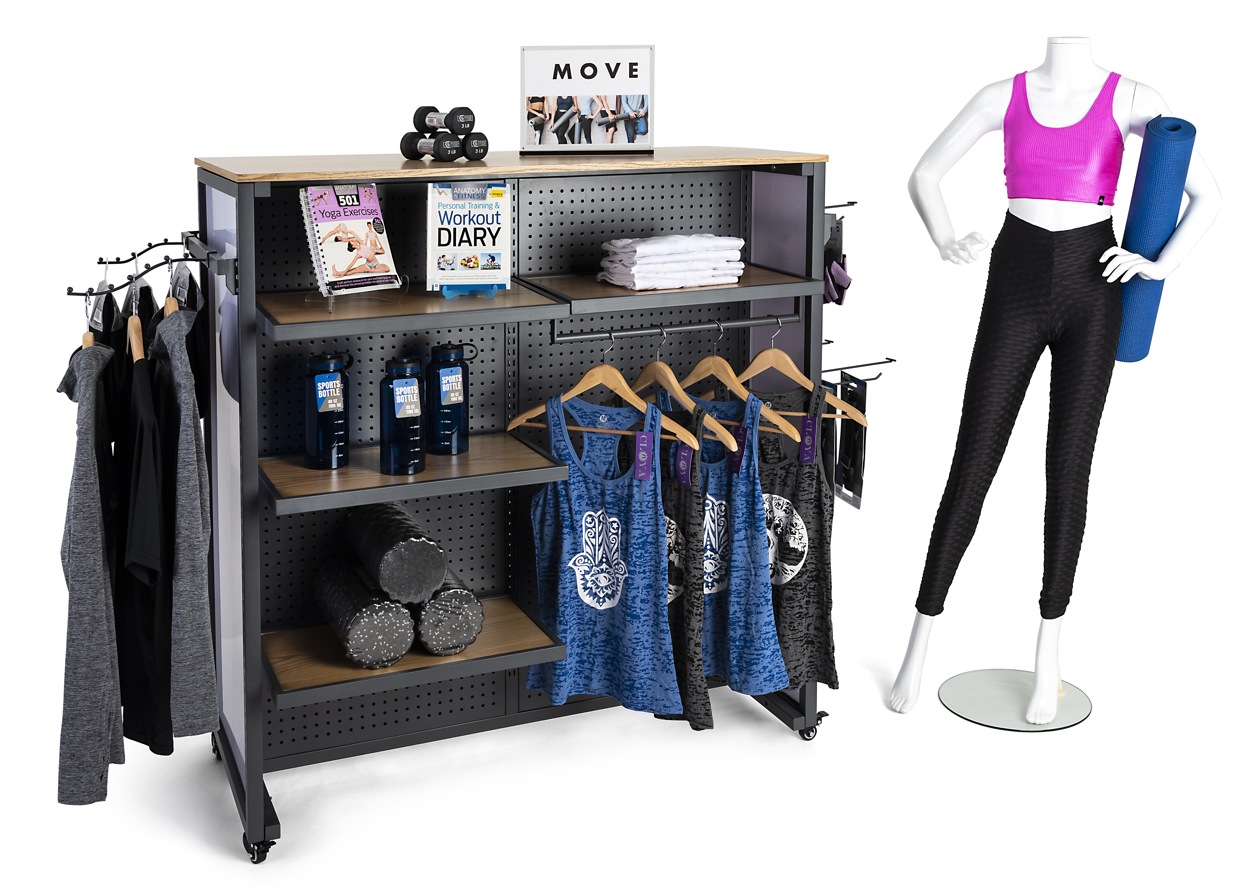 Rolling Modular Gondola Unit | 330 Pound Weight Capacity | Displays2Go