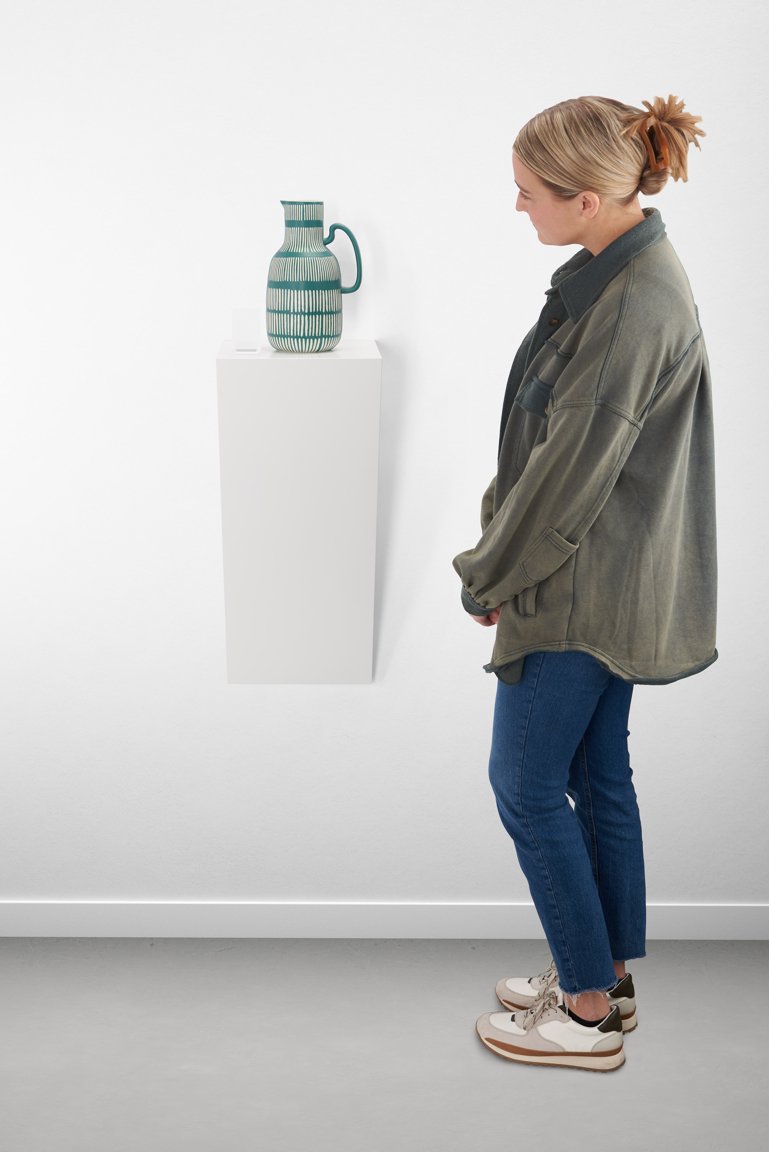 Wedge Pedestal Shelf | Wall Mounted Placement Style | Displays2Go