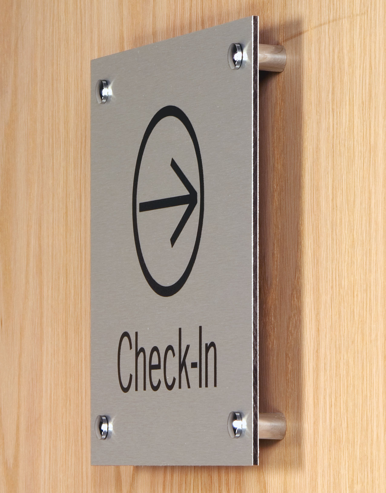 Chrome Sign Supports for Mounting Small Signage | Displays2Go