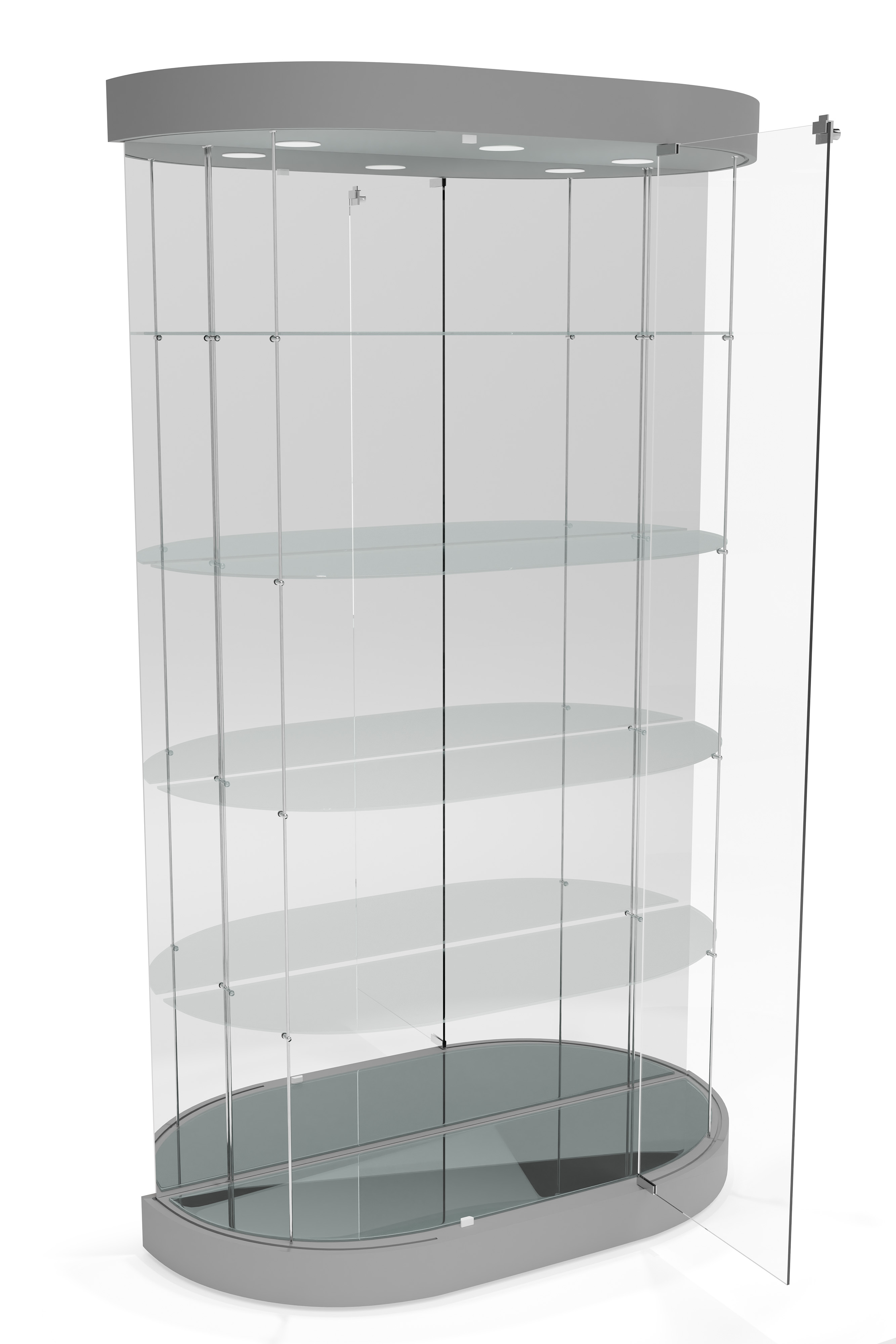 Oval Display Case | LED Lights | Displays2Go