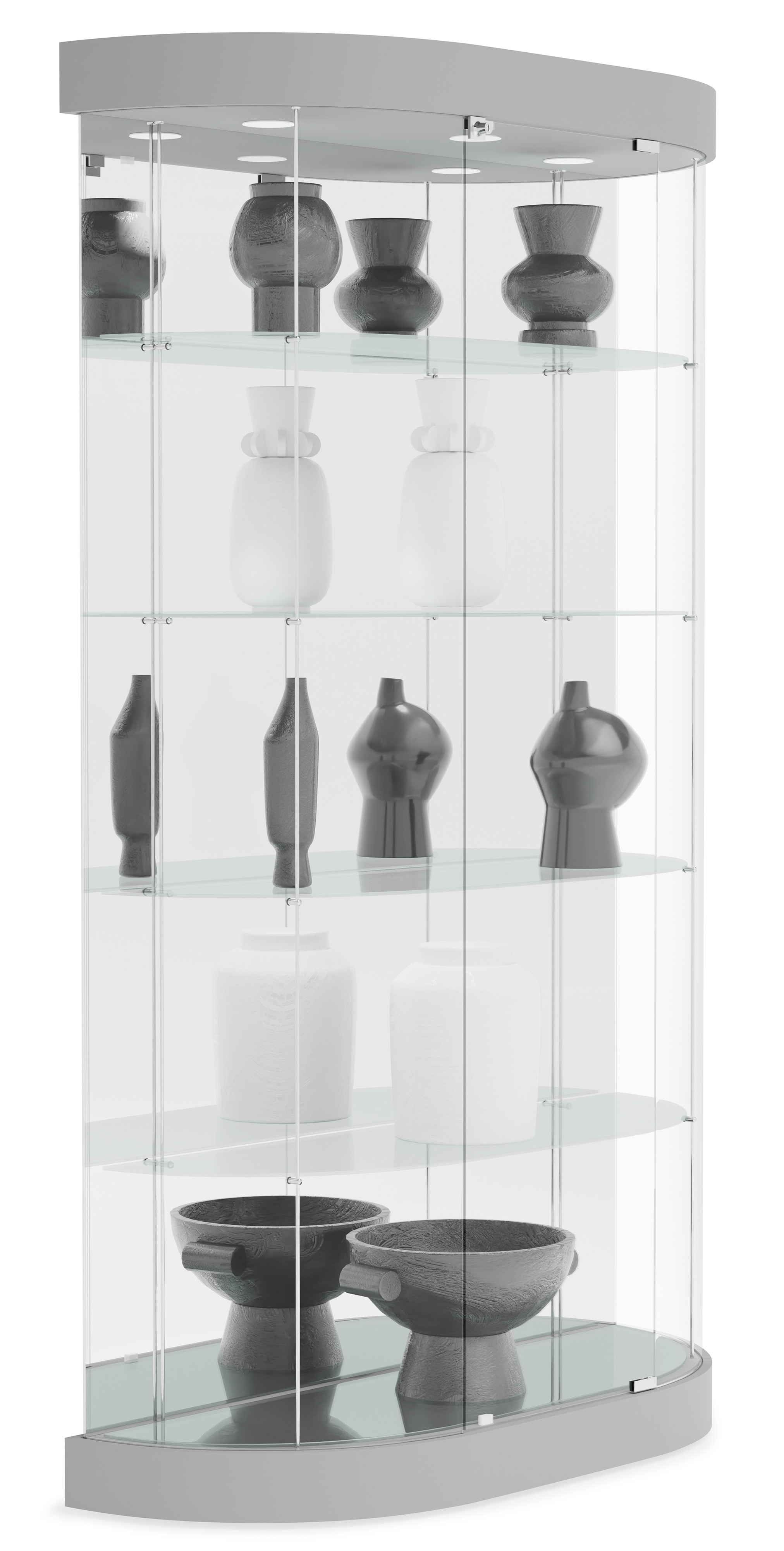 Oval Display Case | LED Lights | Displays2Go