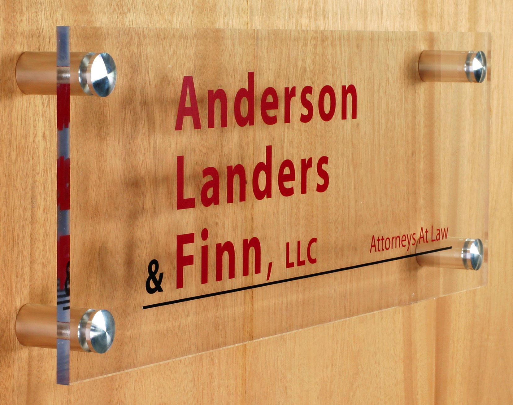 Sign Standoffs w/ Machined Aluminum Design | 1.25" x 2" | Displays2Go