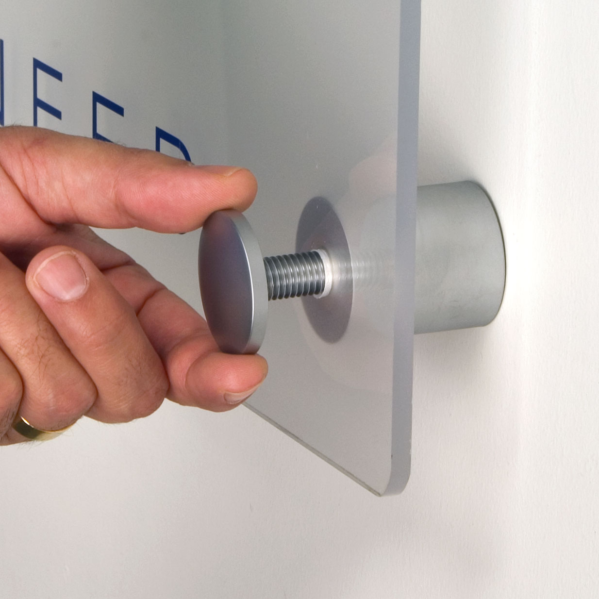 Sign Mounting Hardware mounts signage off the wall with great effect ...