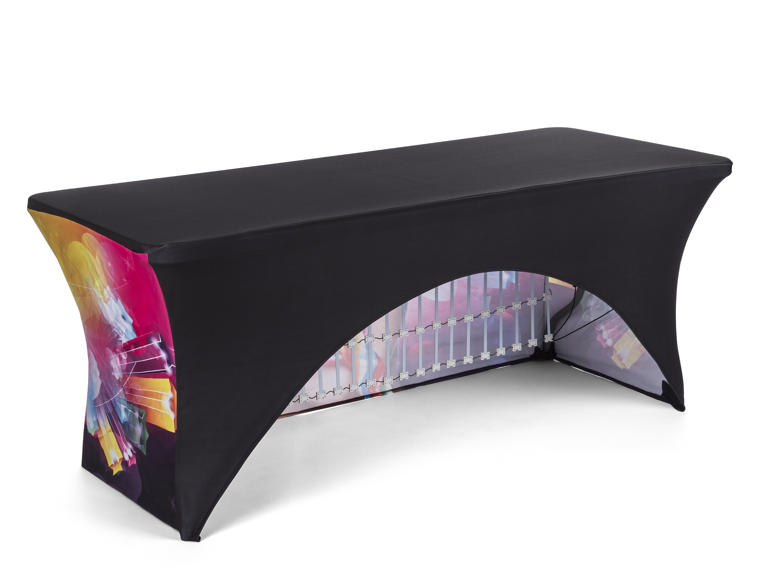 Custom Stretch LED Table Scrim Replacement Graphic | Displays2Go