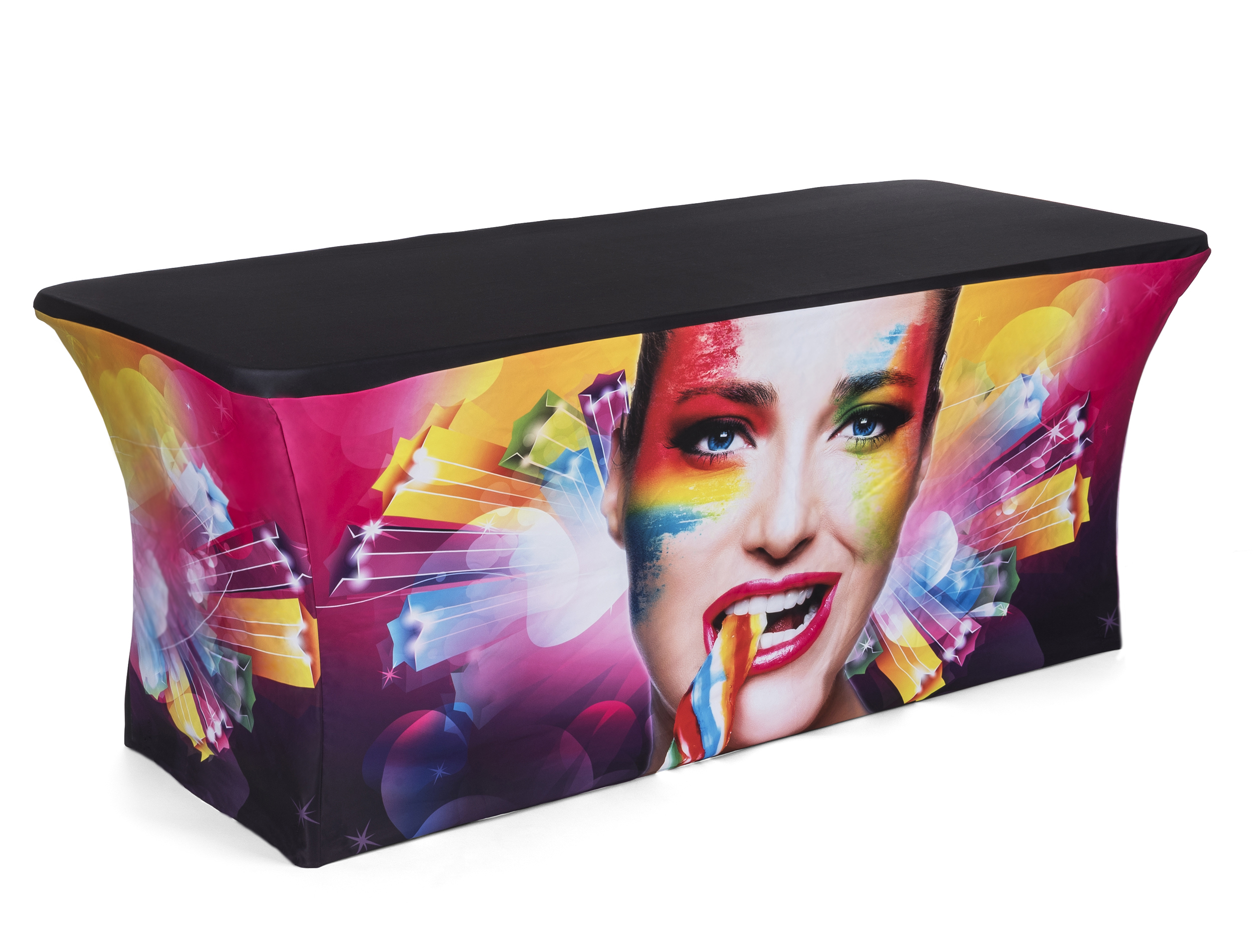 Custom Stretch LED Table Scrim Replacement Graphic | Displays2Go
