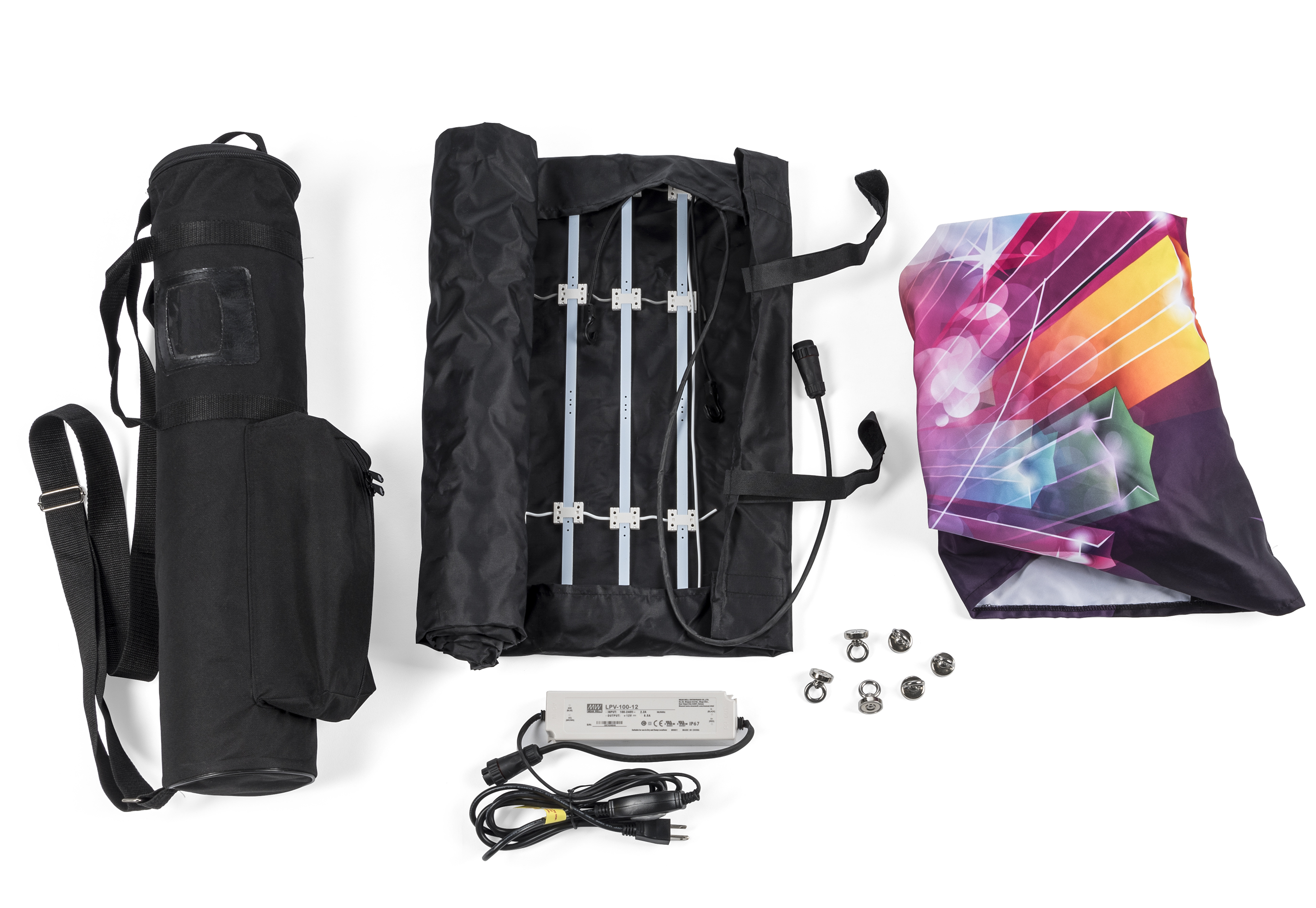 Backlit Custom Scrim Cover and Table Set | Glowing LEDs | Displays2Go