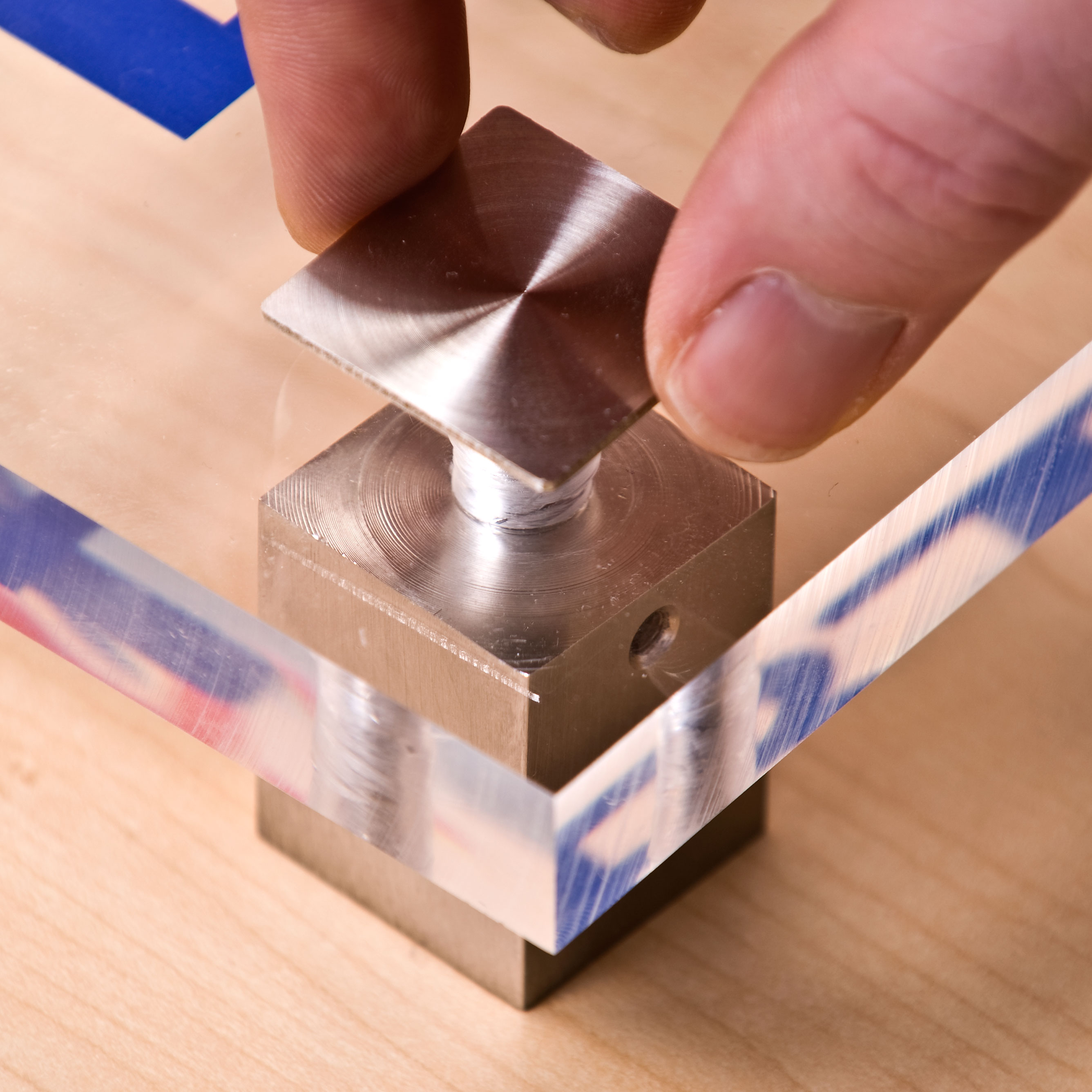 This Square Sign Standoff Can Hold a 3/4" Thick Glass, Acrylic or Wood ...