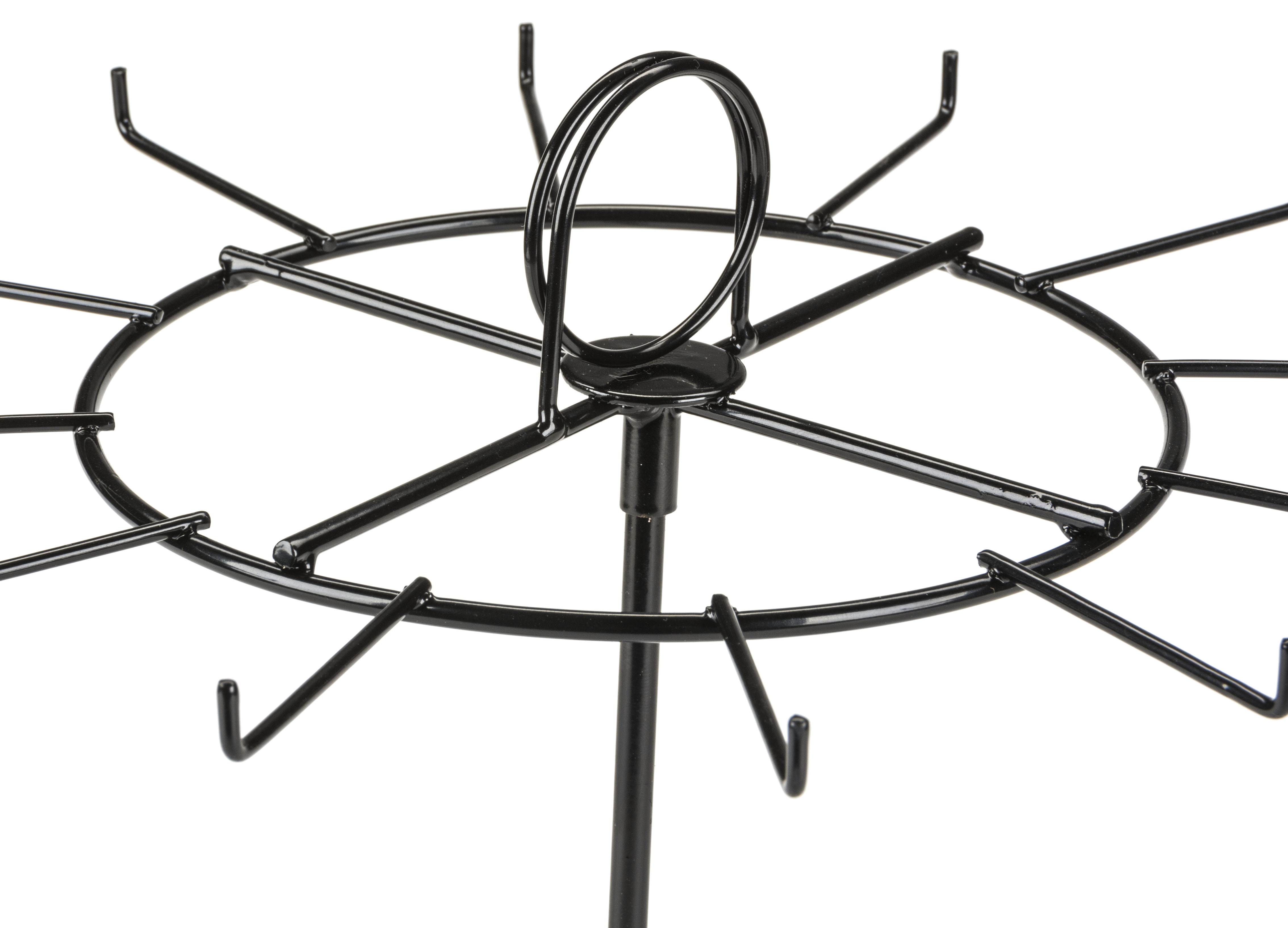 Black Countertop Spinner Display | 12 Peg Hooks for Merchandise ...