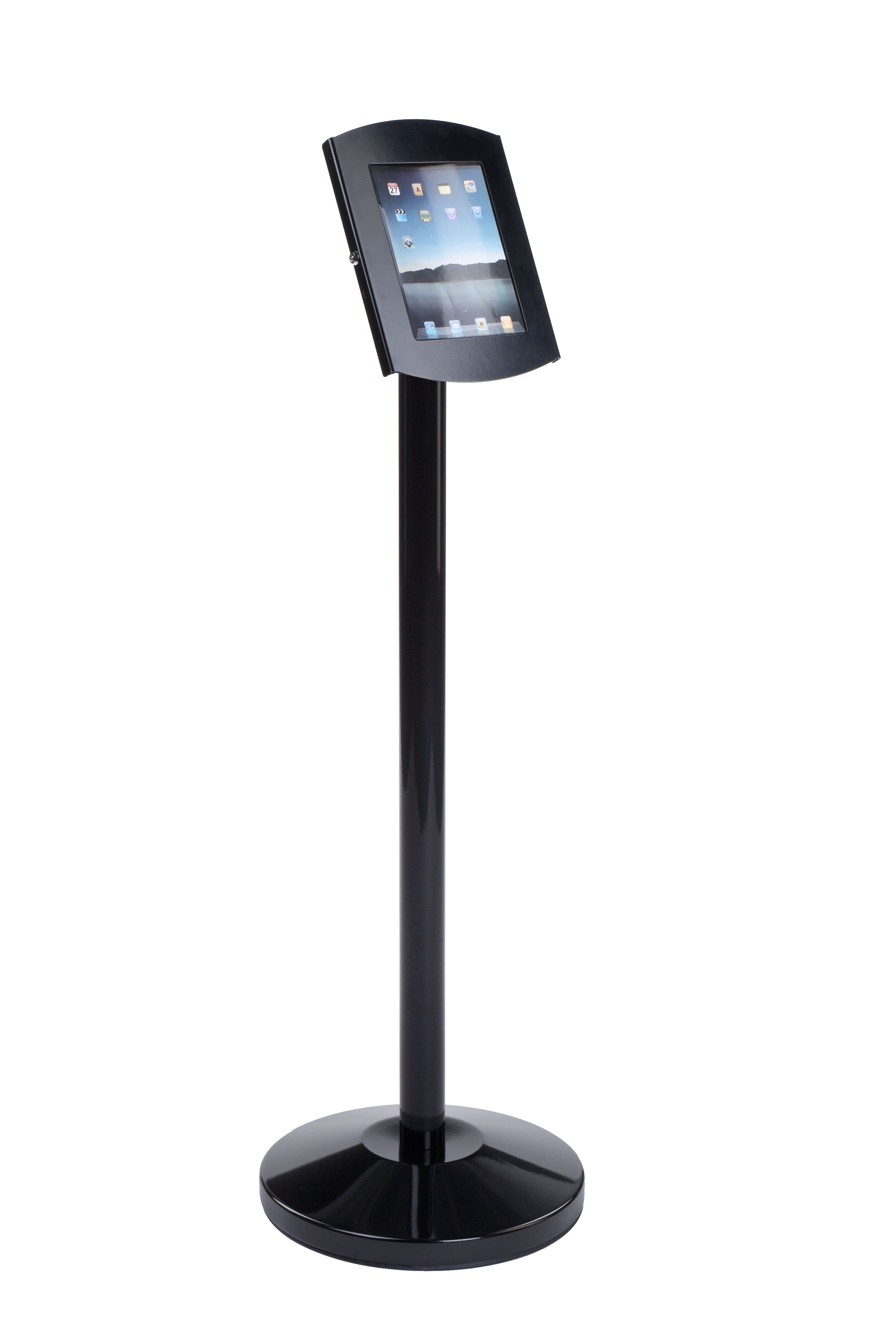 Tablet Floor Stands - Glossy Black | Displays2Go