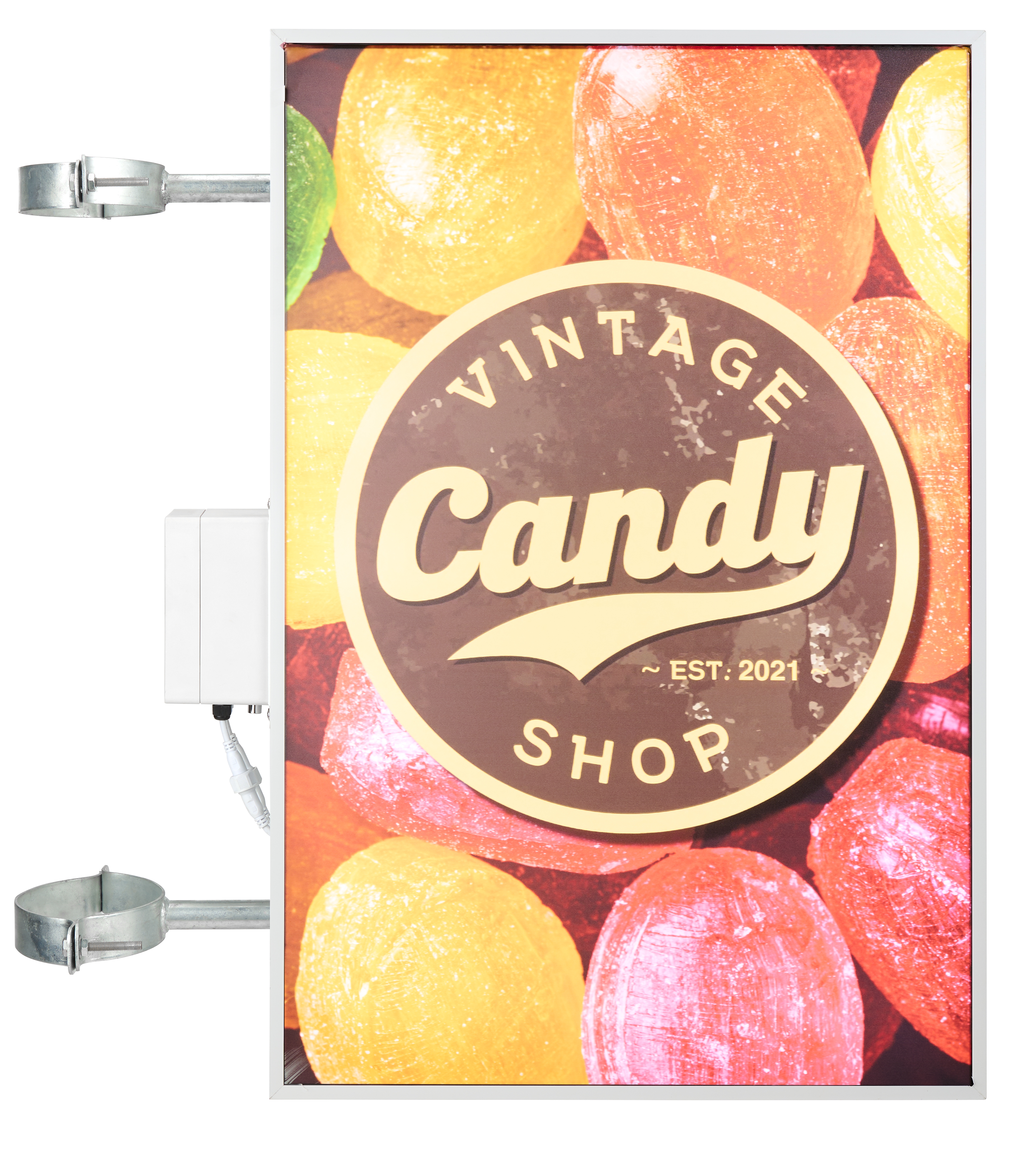 Solar LED Light Box Sign | Wall or Pole Mounted | Displays2Go