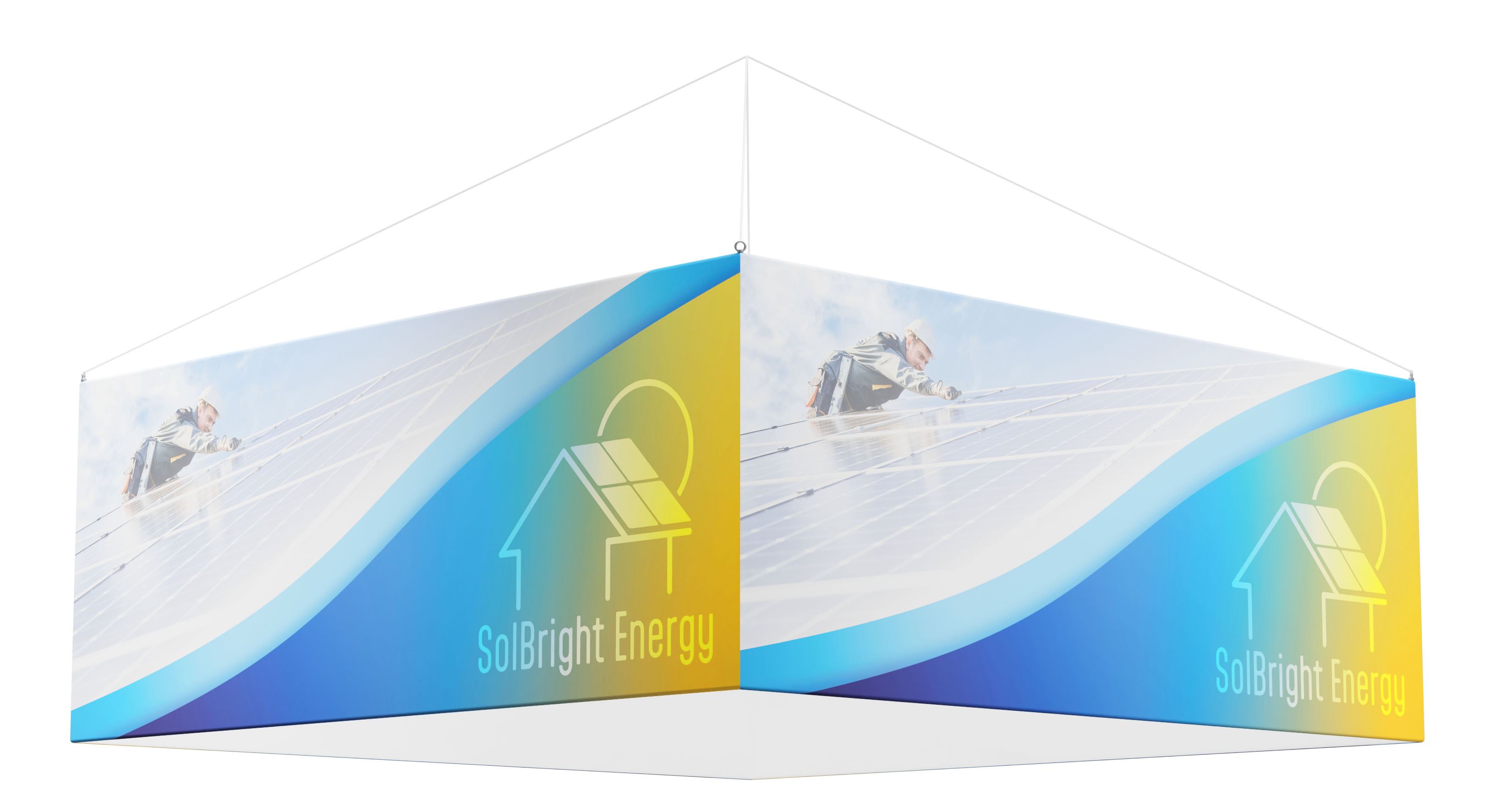 Hanging Graphic | (4) Custom Full Color Panels | Displays2Go