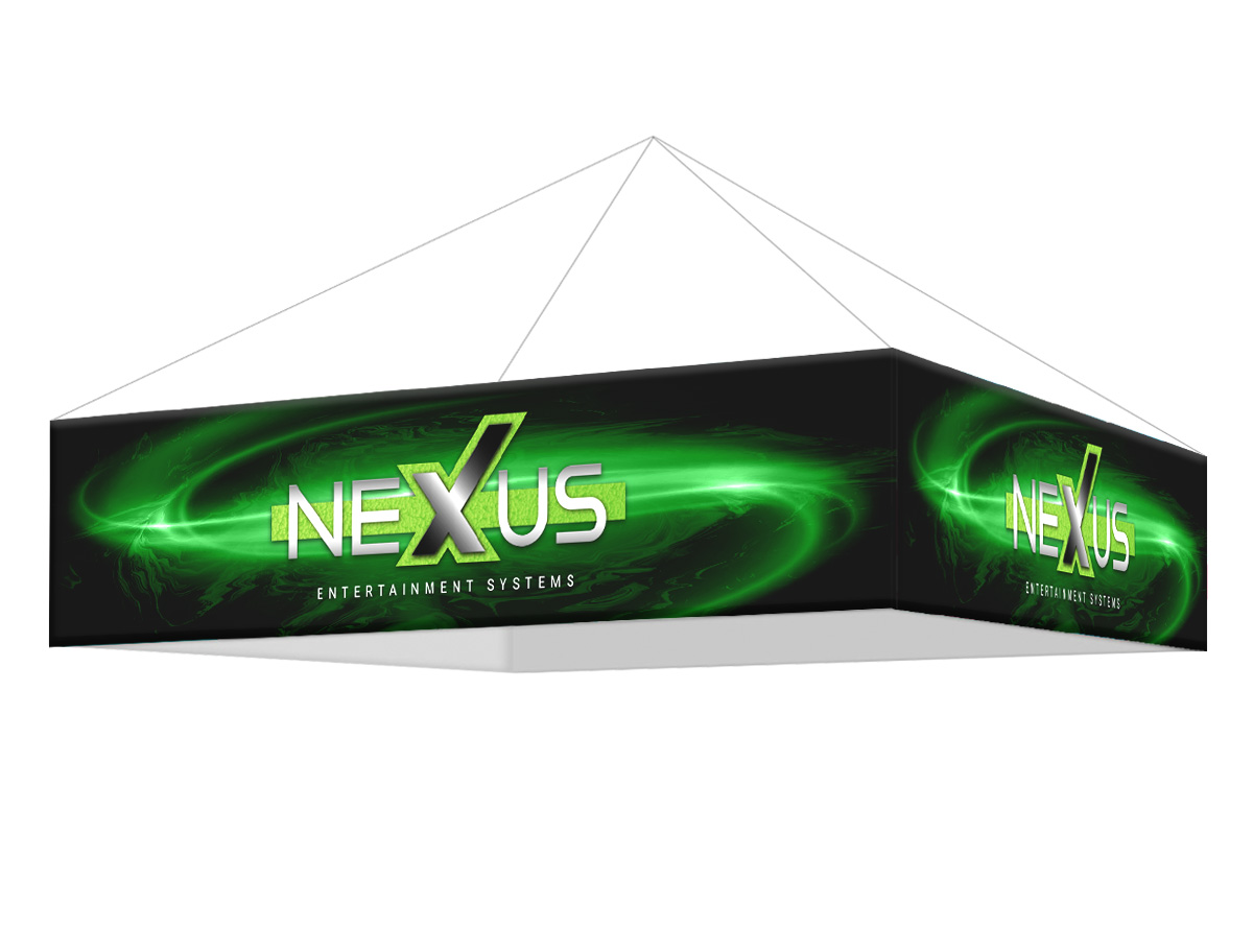 Large Square Overhead Banner | Custom Graphics for Trade Show Ceilings ...