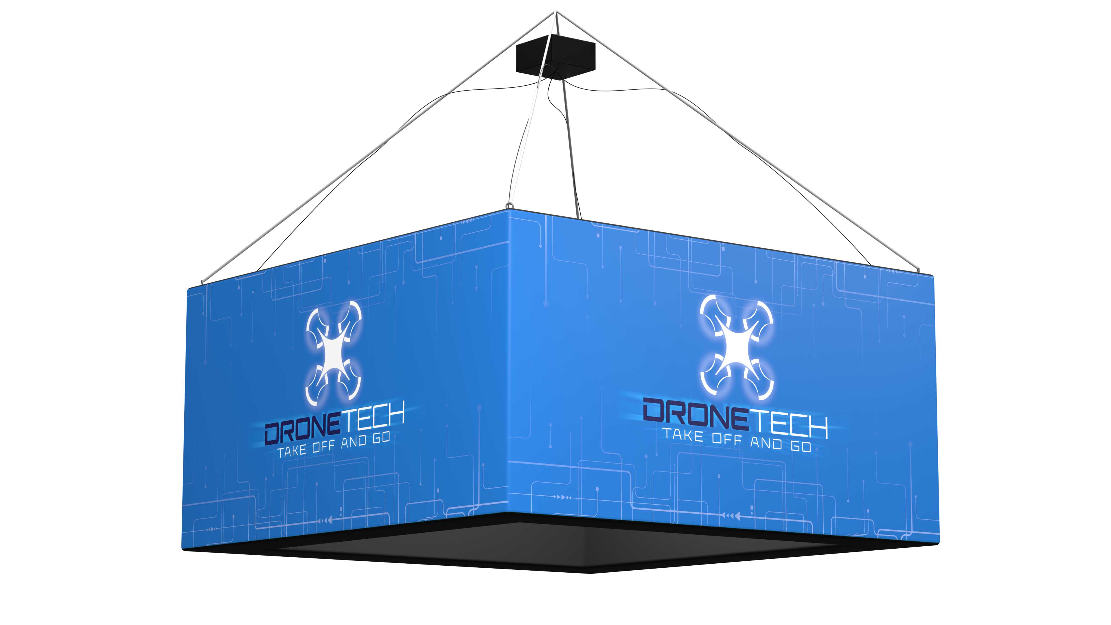 8' Overhead Hanging Cube Light Box Sign |Custom Printed Artwork ...