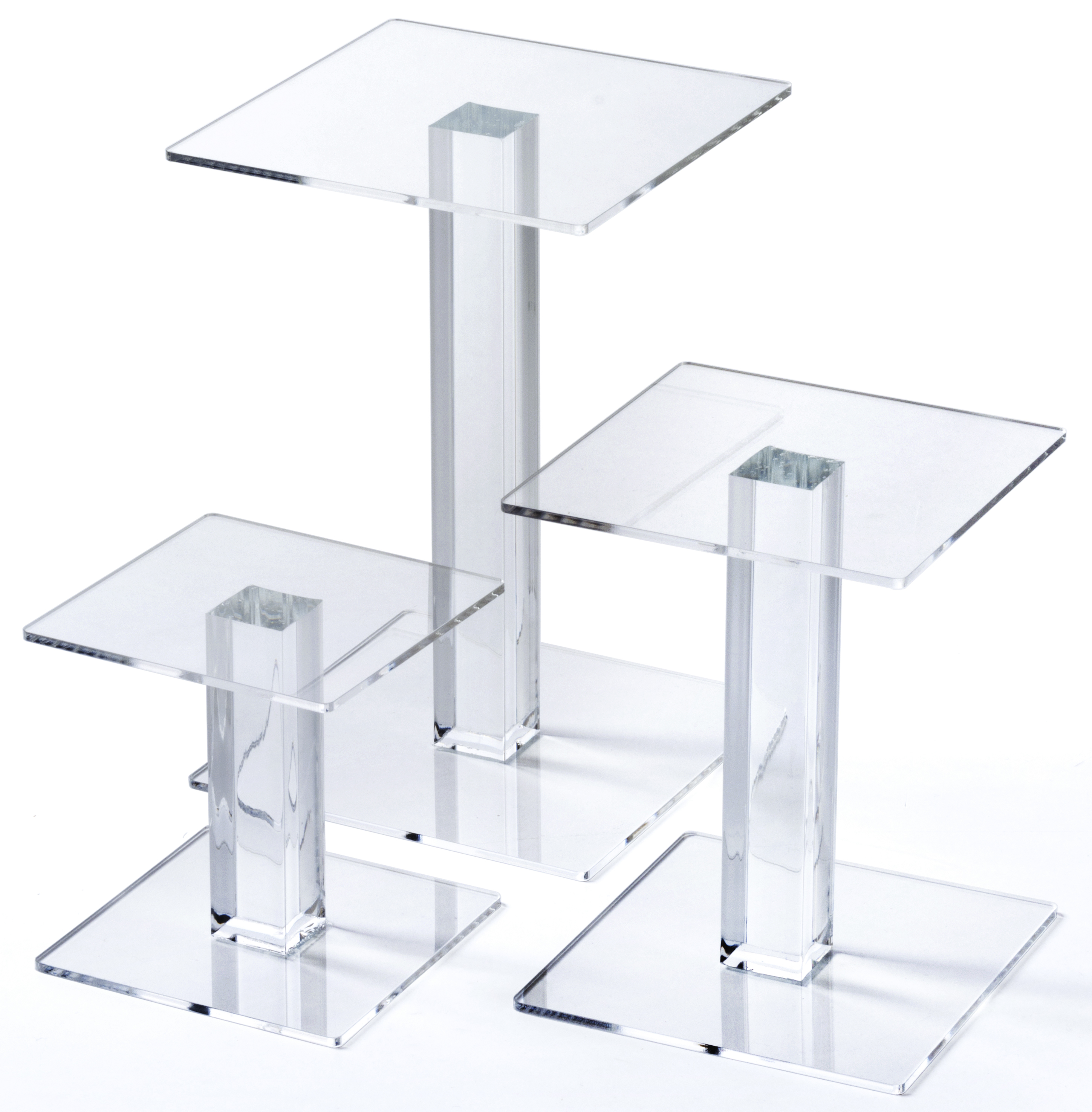 Acrylic Square Riser Set | Set of 3 | Displays2Go