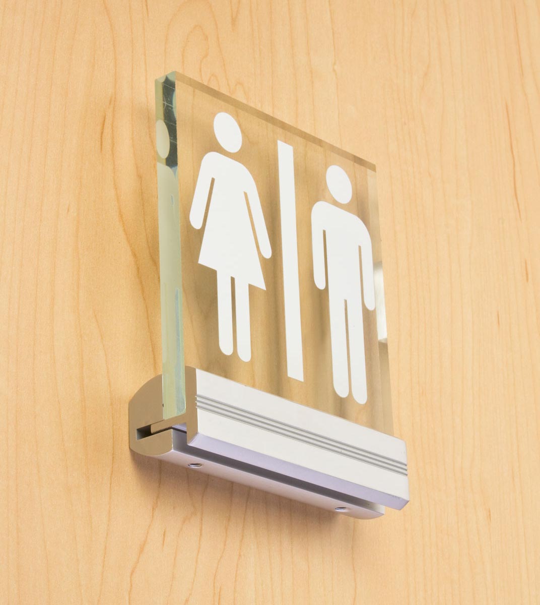 Silver Sign Mounts | 4" Edge Grip Sign Rail for Wall Mounting | Displays2Go