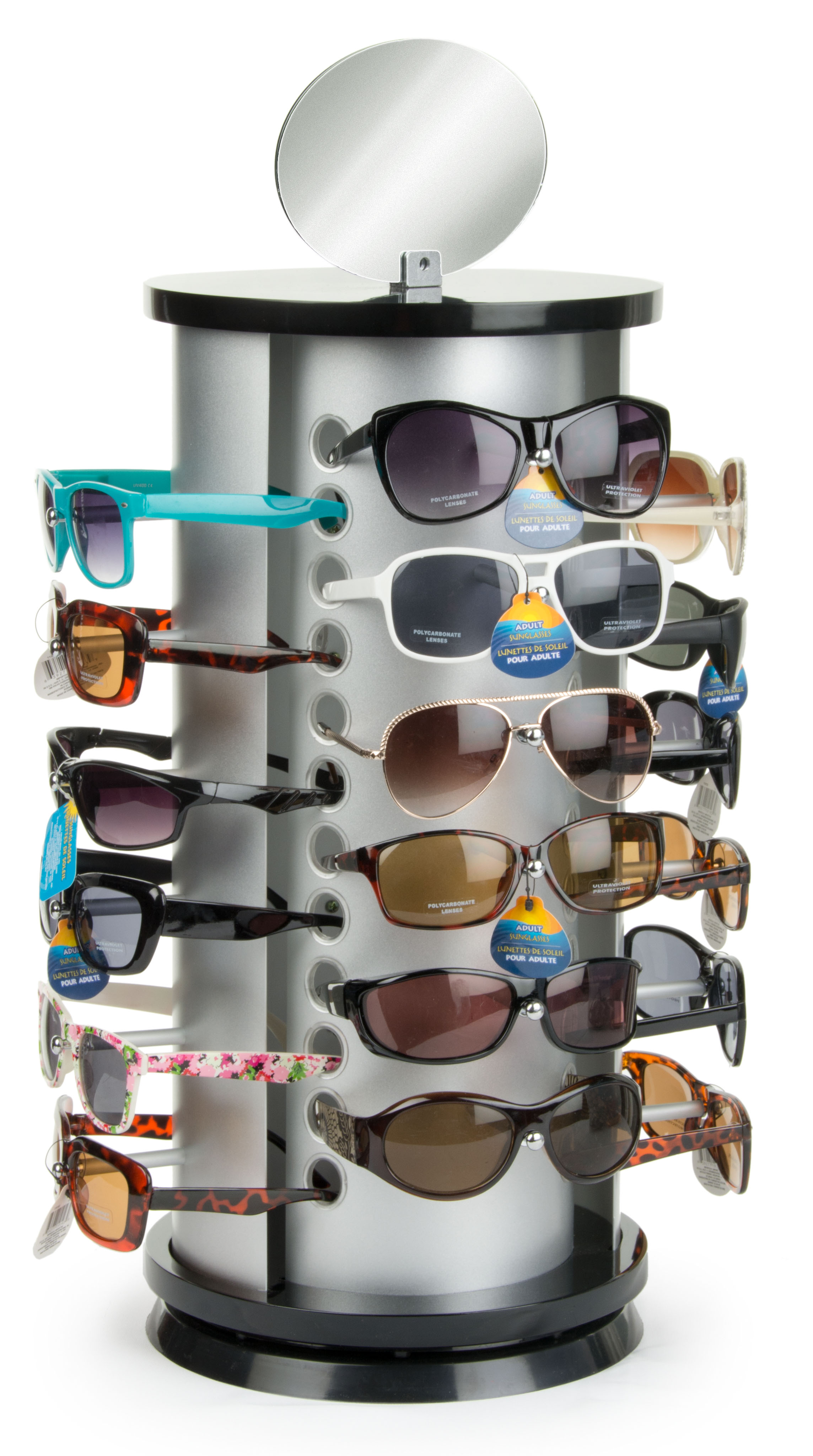 Countertop Sunglasses Display | Rotating Stand for (24) Pairs | Displays2Go