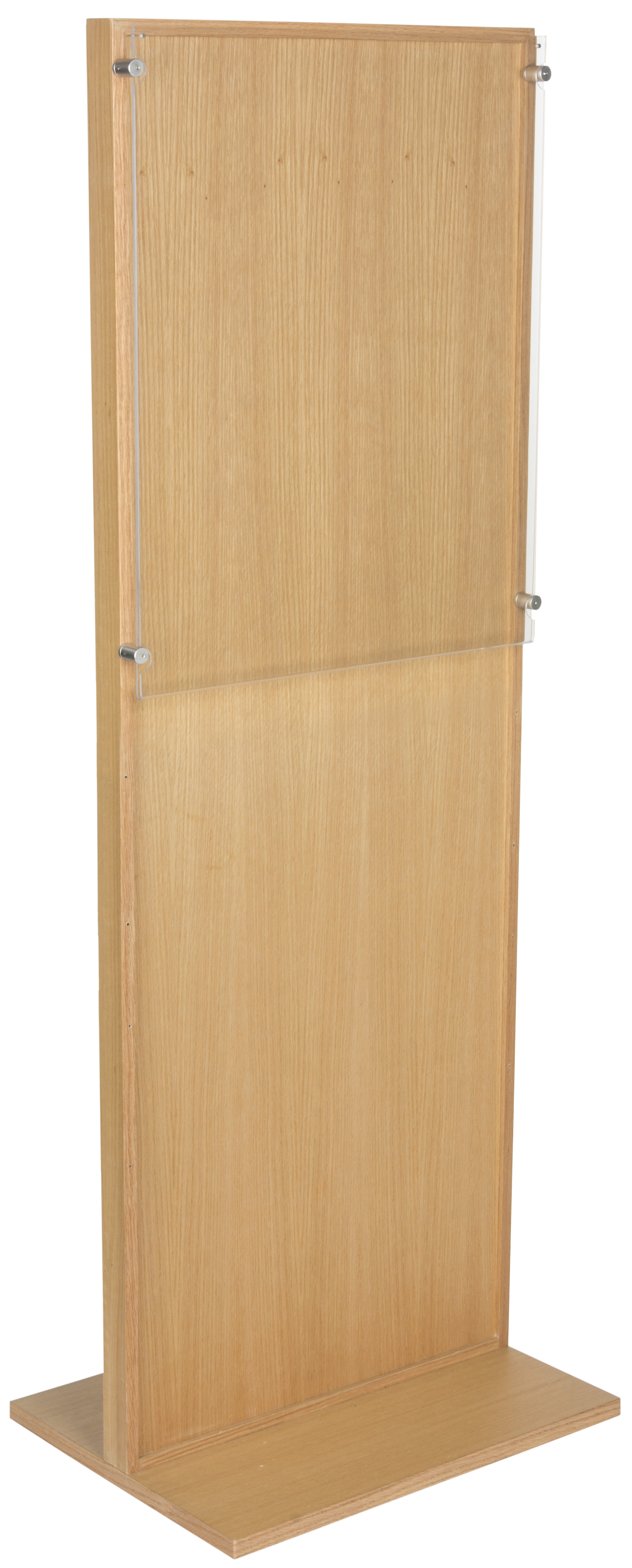 Freestanding Oak Poster Stand | Light Stain Finish | Displays2Go