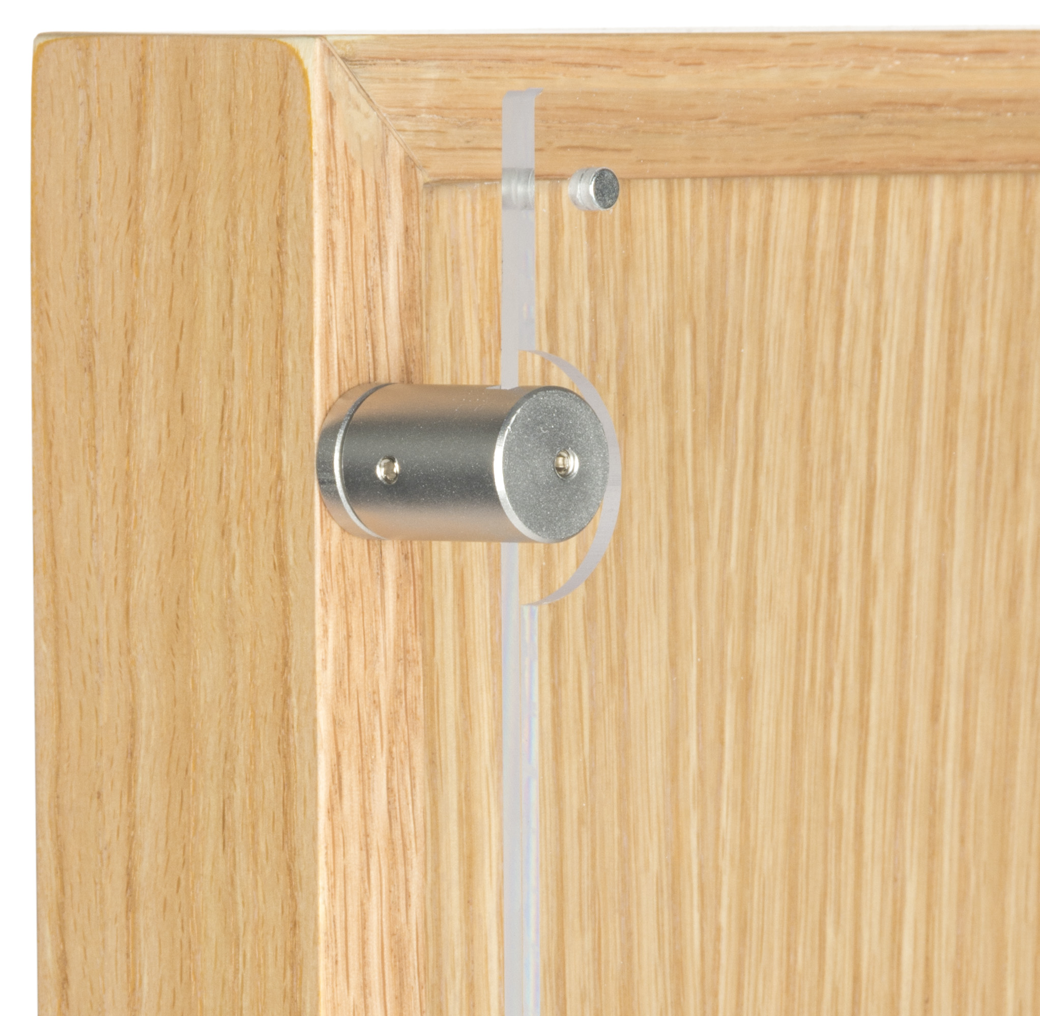 Freestanding Oak Poster Stand | Light Stain Finish | Displays2Go