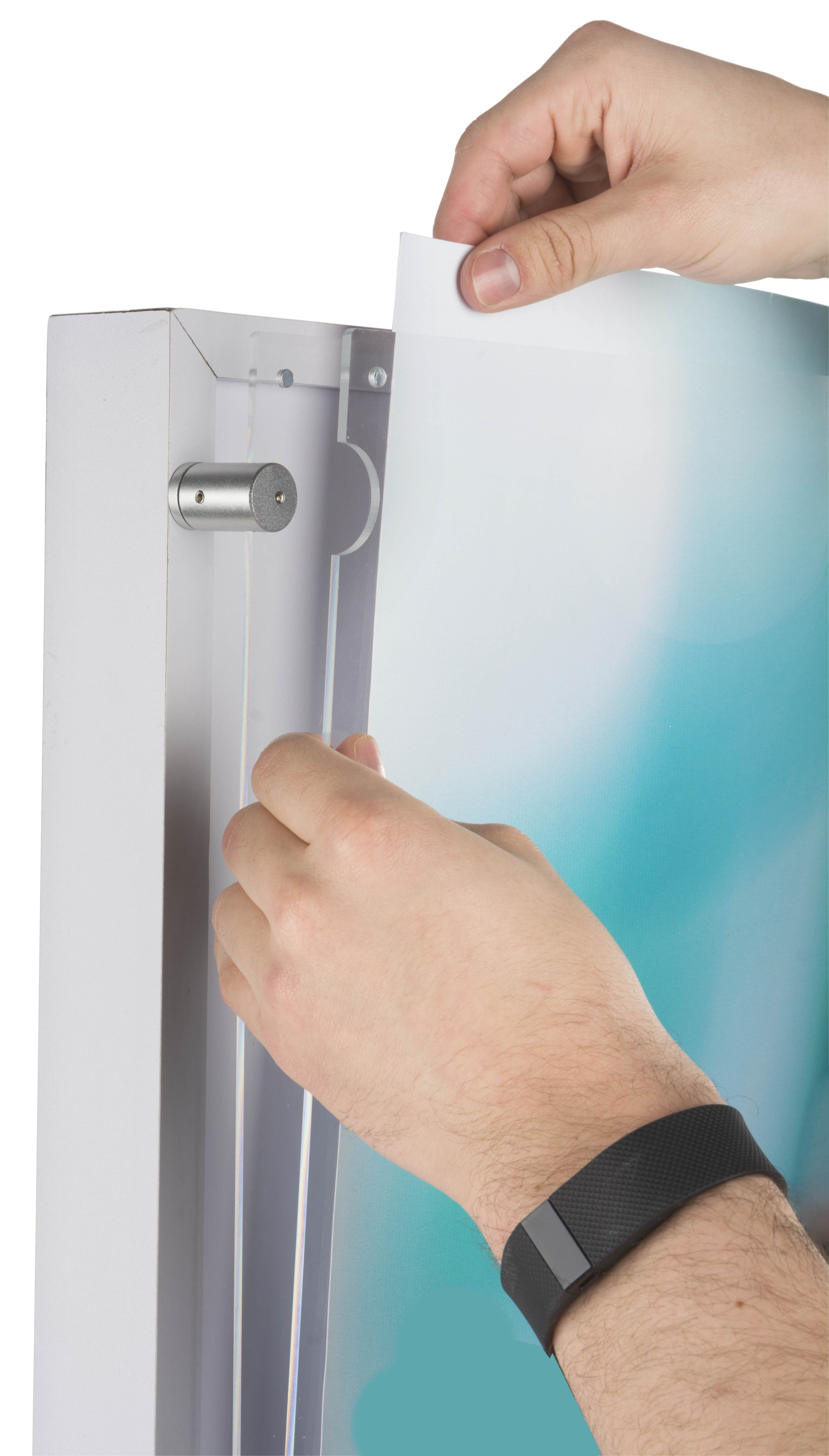 White Poster Stand | Fits 22” x 28” Graphic | Displays2Go