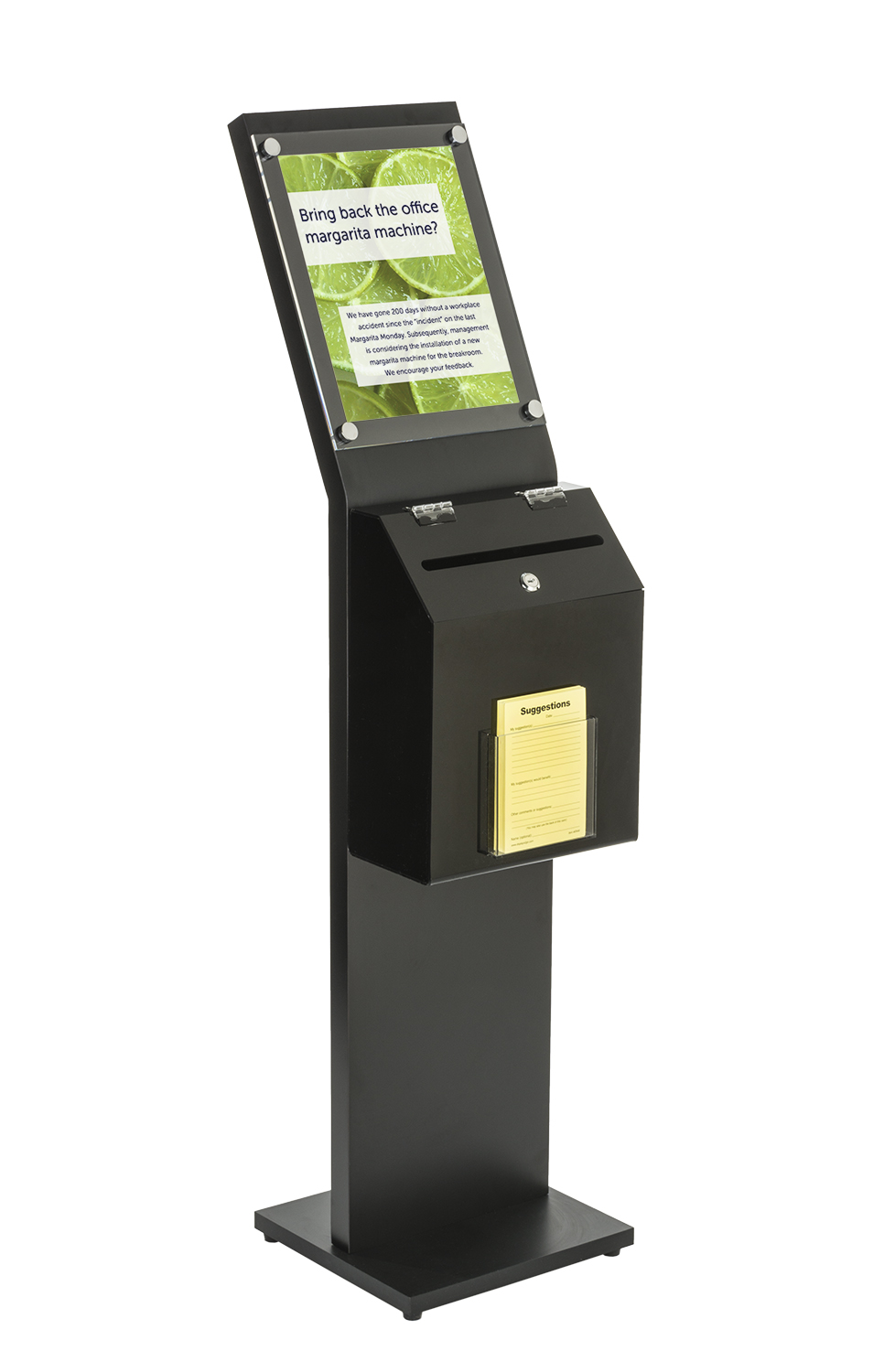 Black Charity Collection Box | Floor Standing | Displays2Go