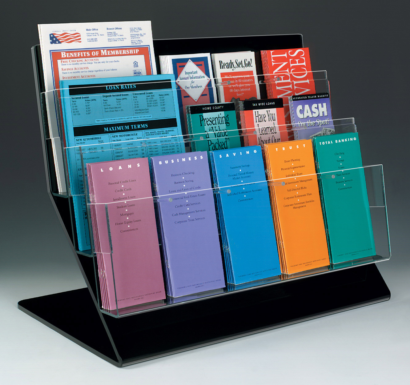 Acrylic Literature Rack | Holds Brochures, Magazines or Both | Displays2Go