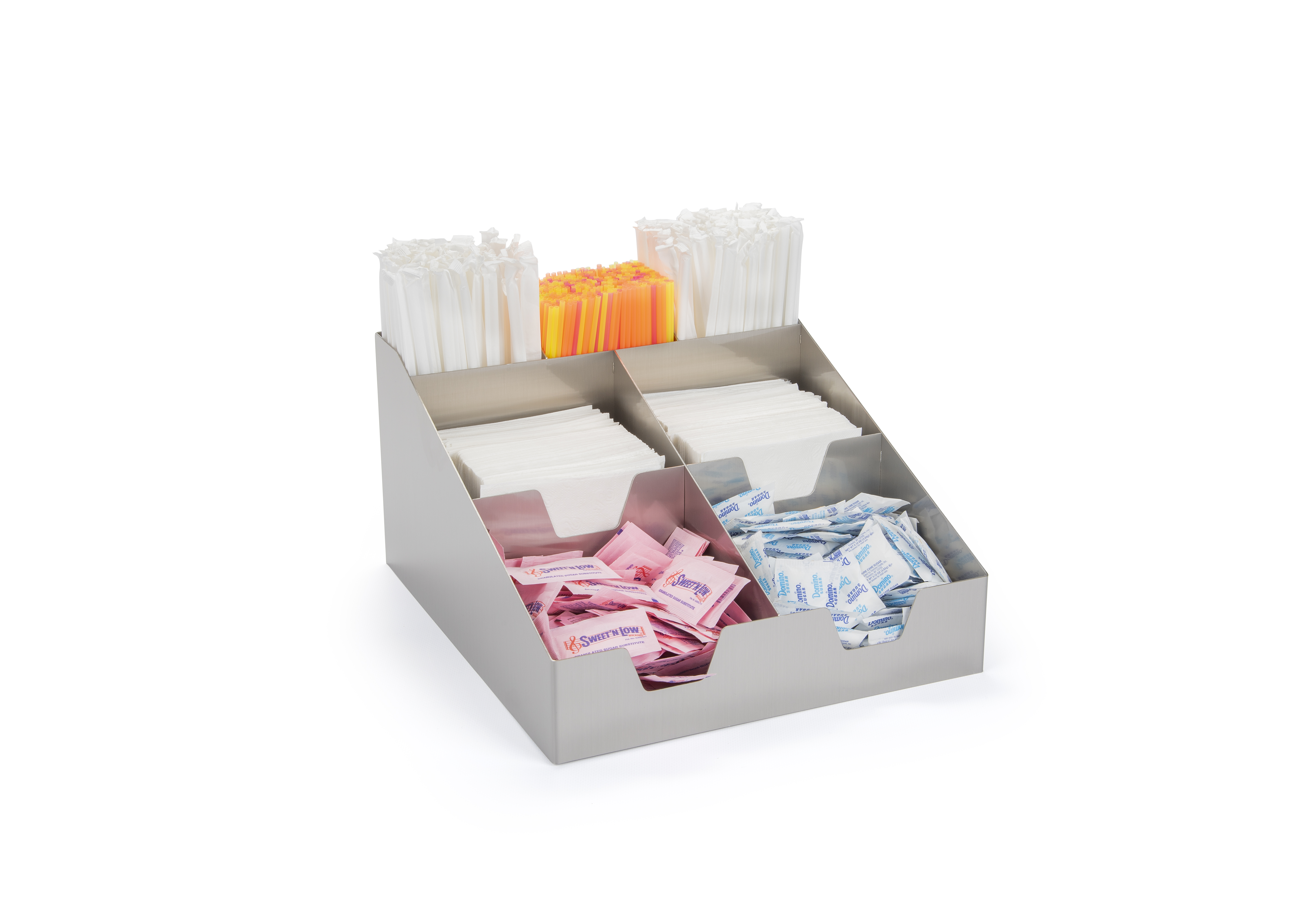 Coffee Condiment Tray | Stainless Steel Multi-Tiered Organizer ...