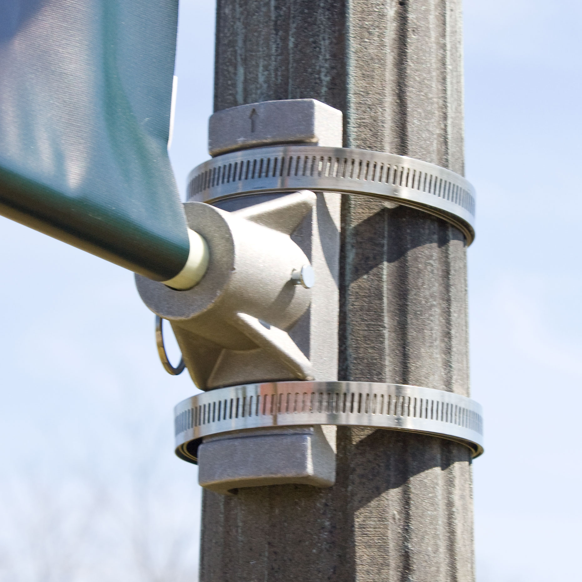 Banner Brackets for (1) Street Flag | Holds 18 Inch Width Flags ...