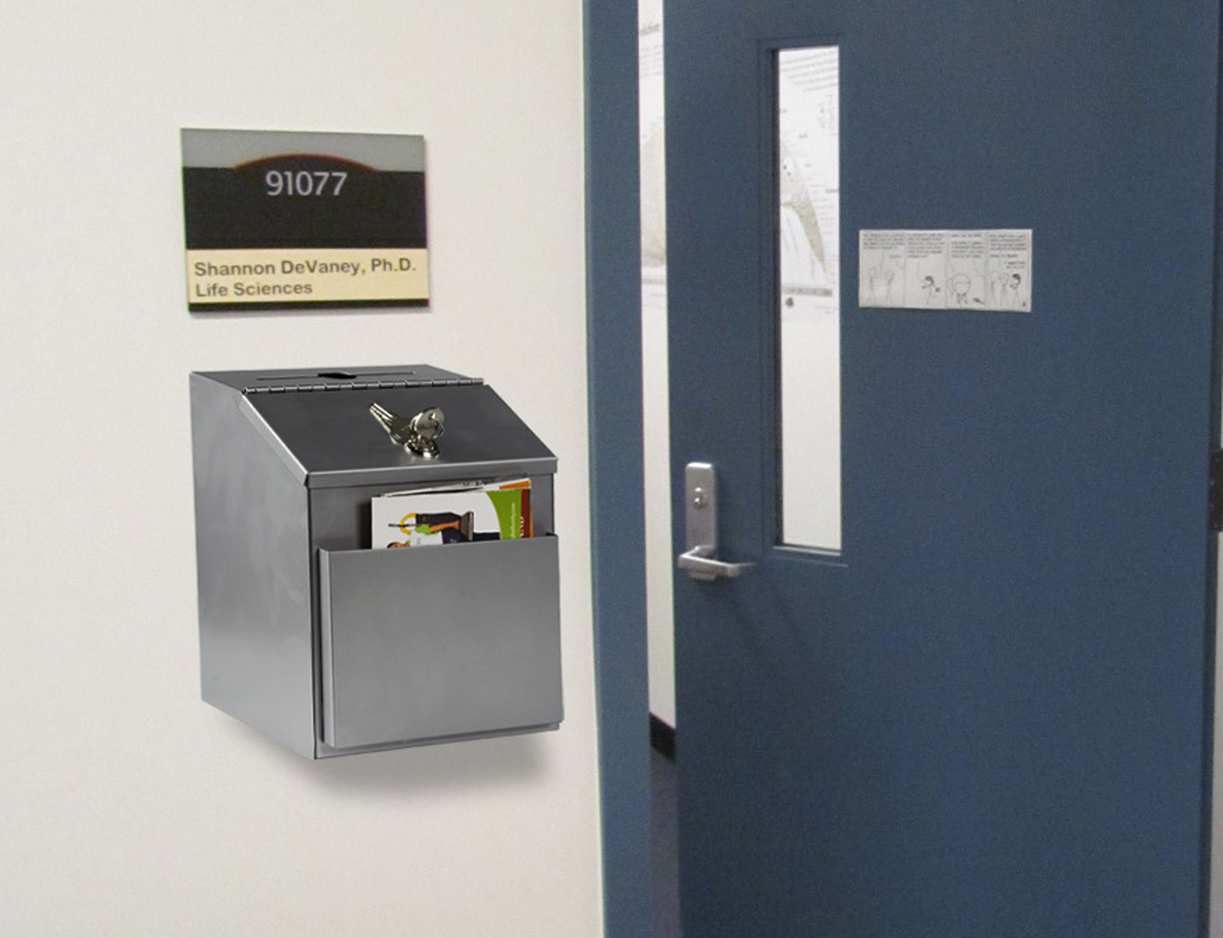 Metal Collection Box | Keyed Lock - Wall Mount/Countertop Fixture ...