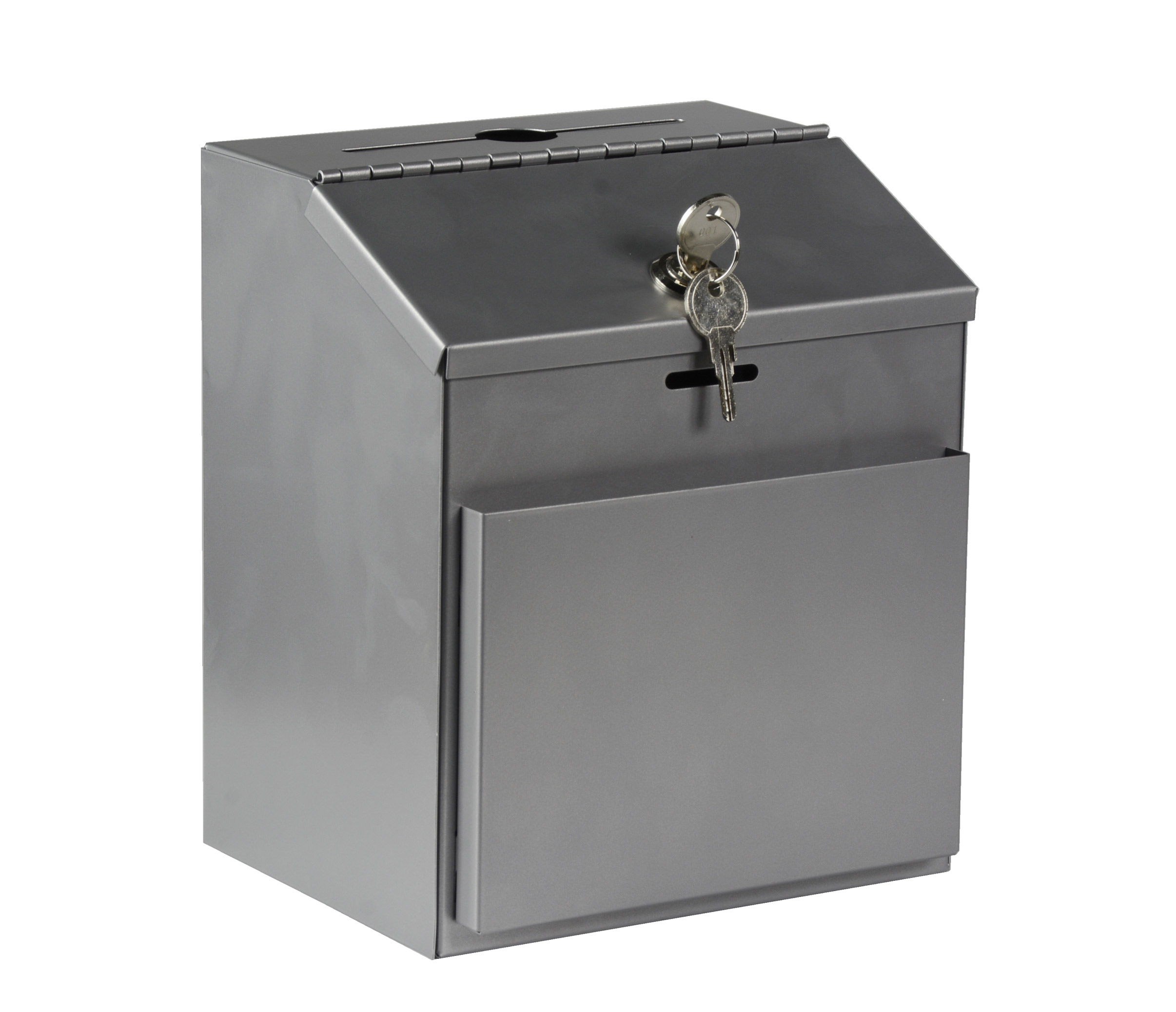Metal Collection Box | Keyed Lock - Wall Mount/Countertop Fixture ...