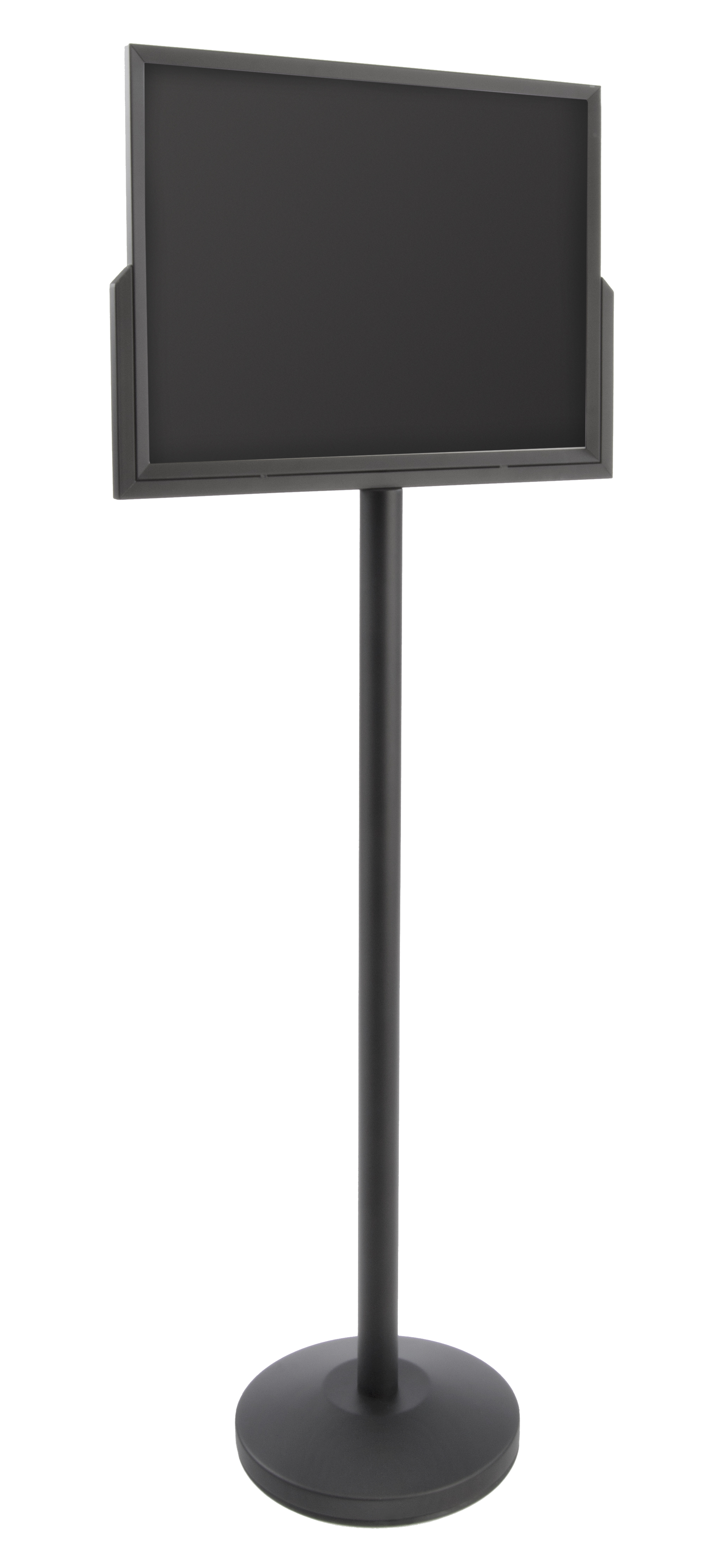 Stanchion Post with Sign Holder | 24" x 18" Top-Loading Frame | Displays2go