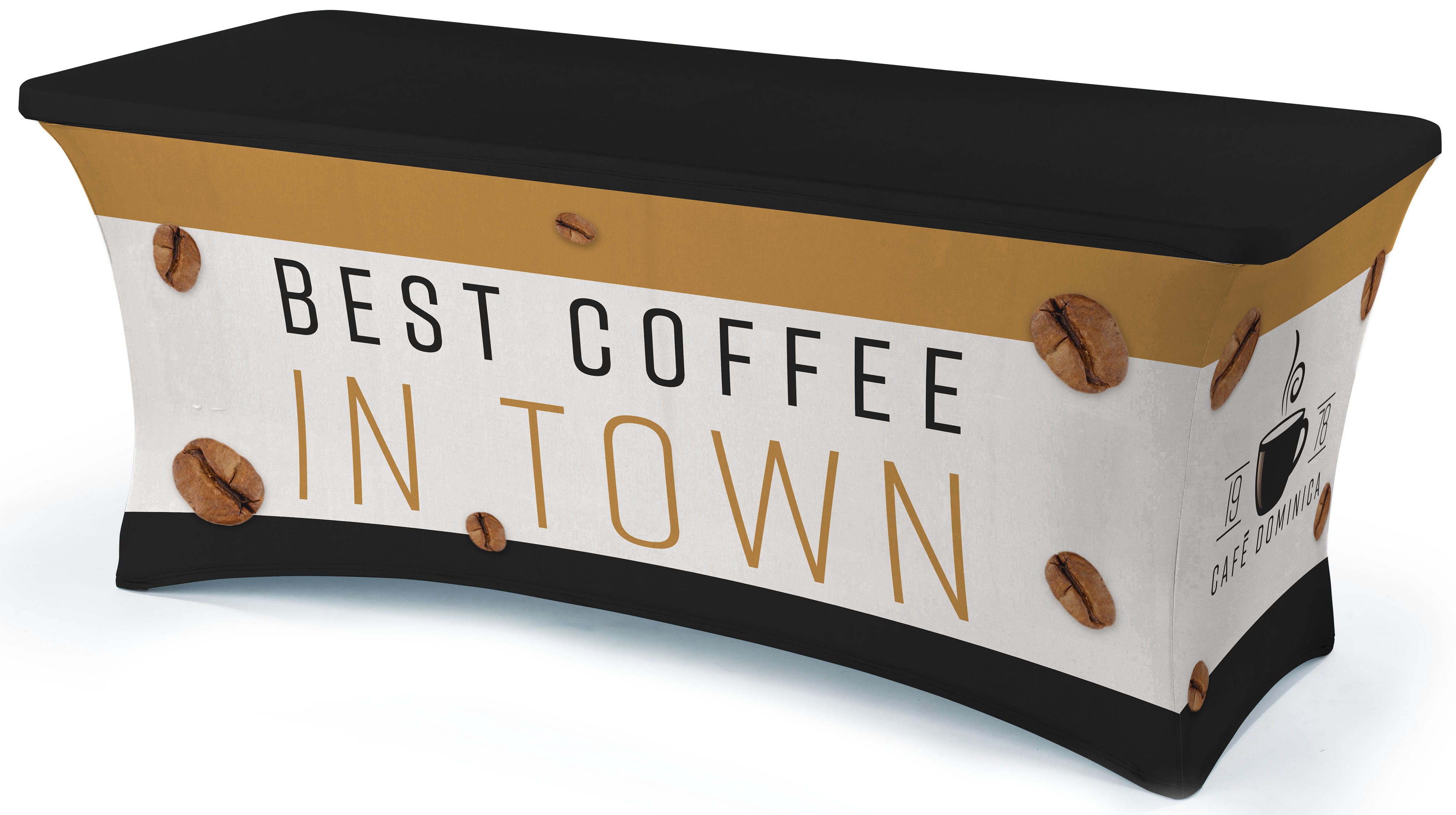 Custom Spandex Table Covers | Wrinkle-Free Stretch Design | Displays2Go