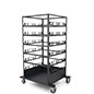 Mobile Stanchion Cart | Vertical Storage and Locking Casters | Displays2go