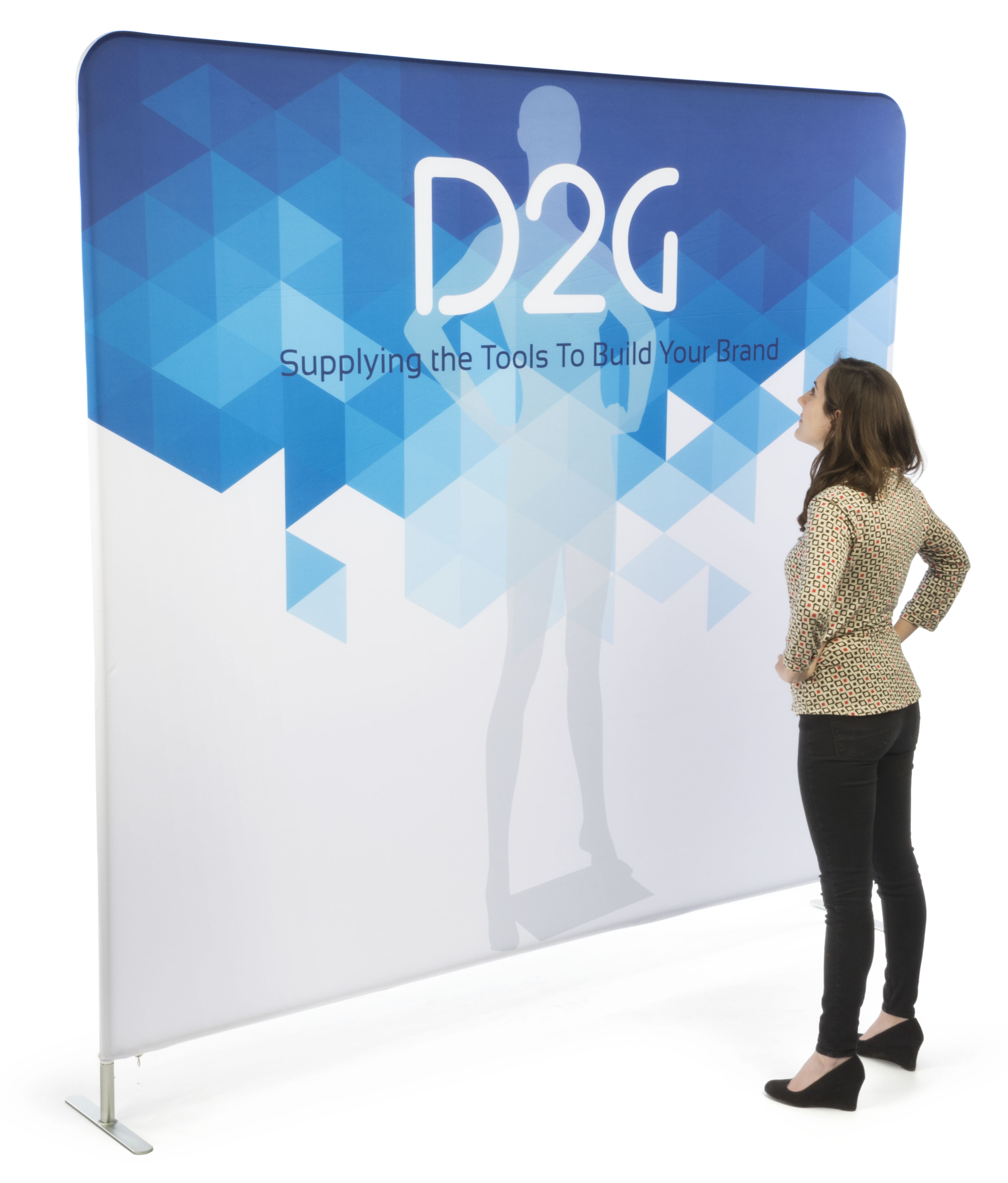 Double Sided 8’ Wide Banner Backdrop | Full Color Graphics | Displays2Go