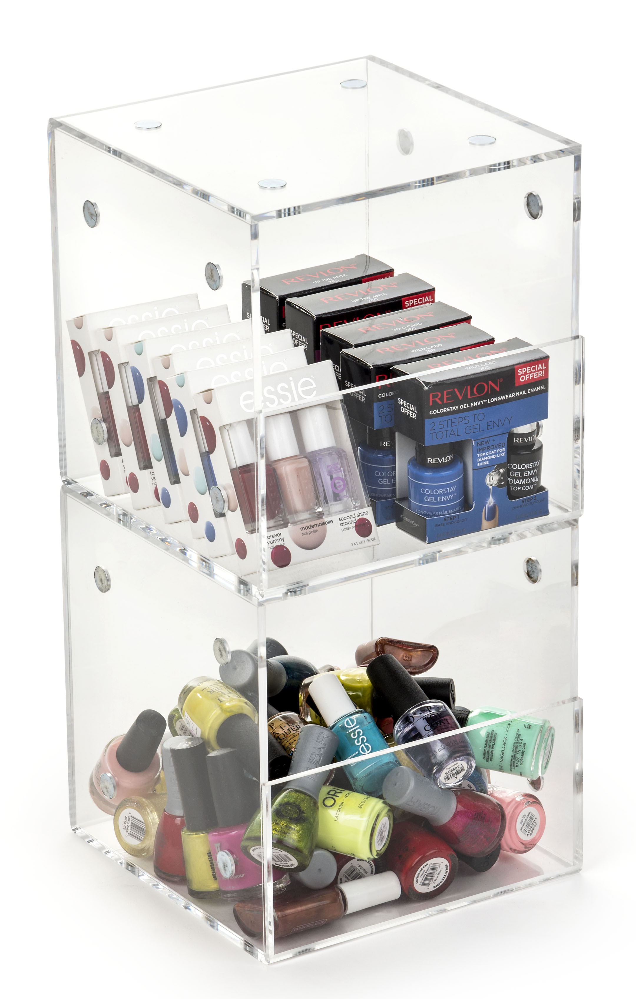 Set of 2 Plastic Display Containers | Stackable | Displays2Go