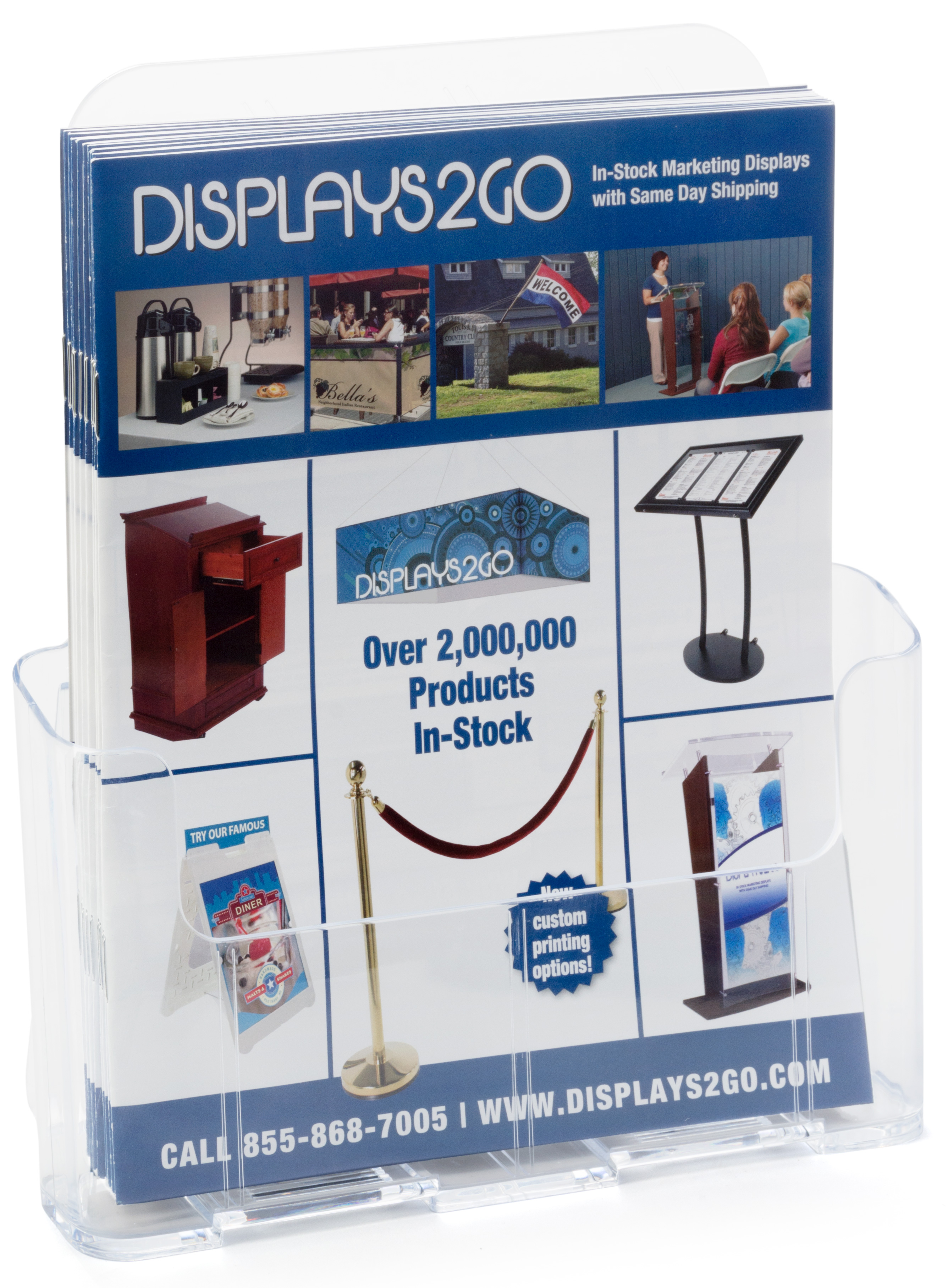 Brochure Holders | Clear Plastic Single or Dual Pocket Display ...