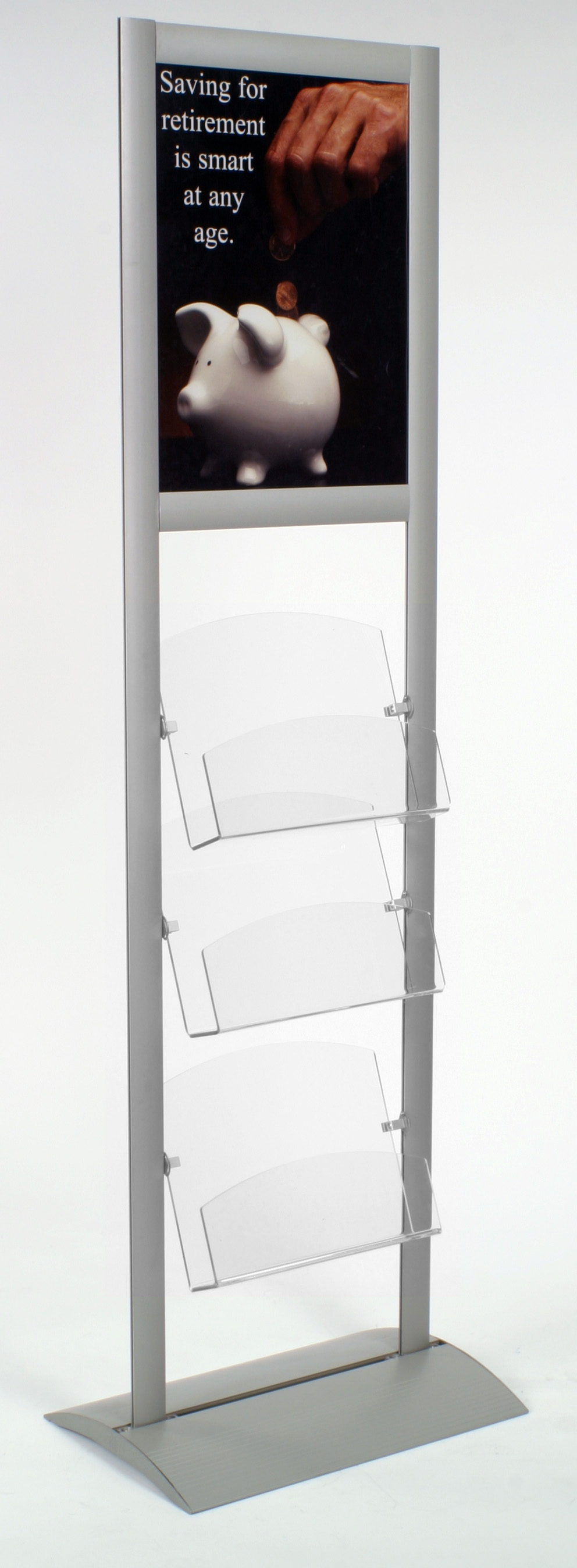 Catalog Rack Stand | Periodical Showcase w/ Graphic Poster Area ...