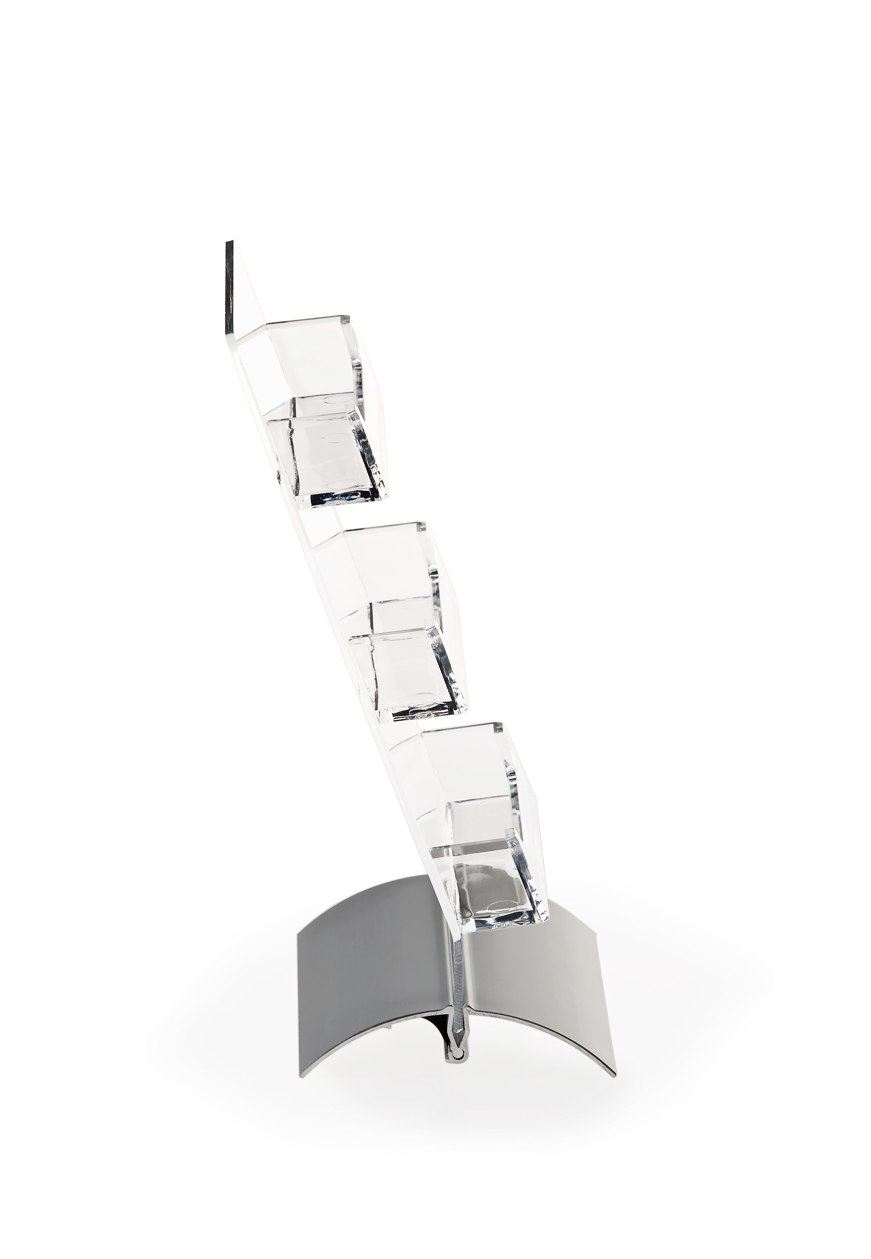 Acrylic Gift Card Display | (3) Vertical Pockets - Silver Base ...