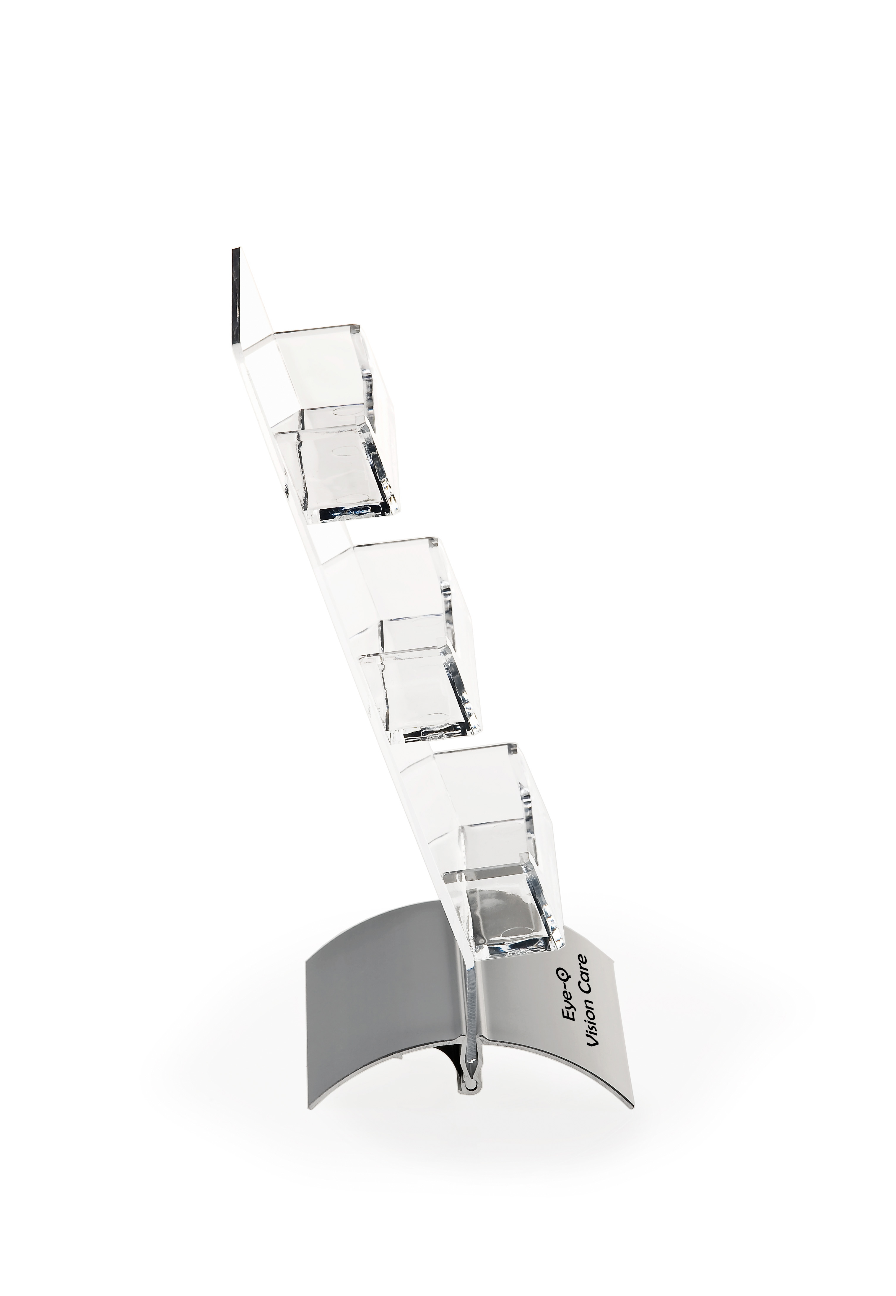 3-Pocket Card Display with Printed Logo | Acrylic Frame | Displays2Go