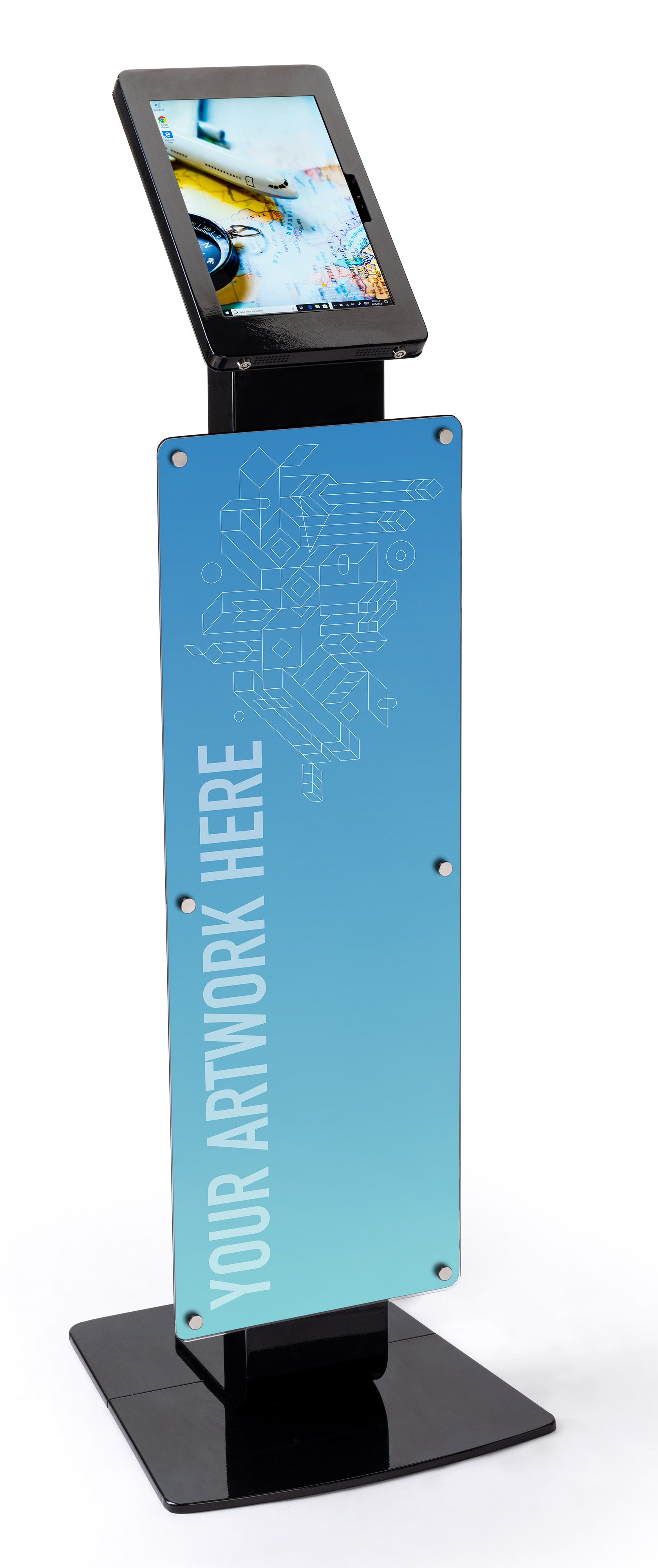 Floor Standing Custom Surface Pro Stand Display | Black Aluminum ...