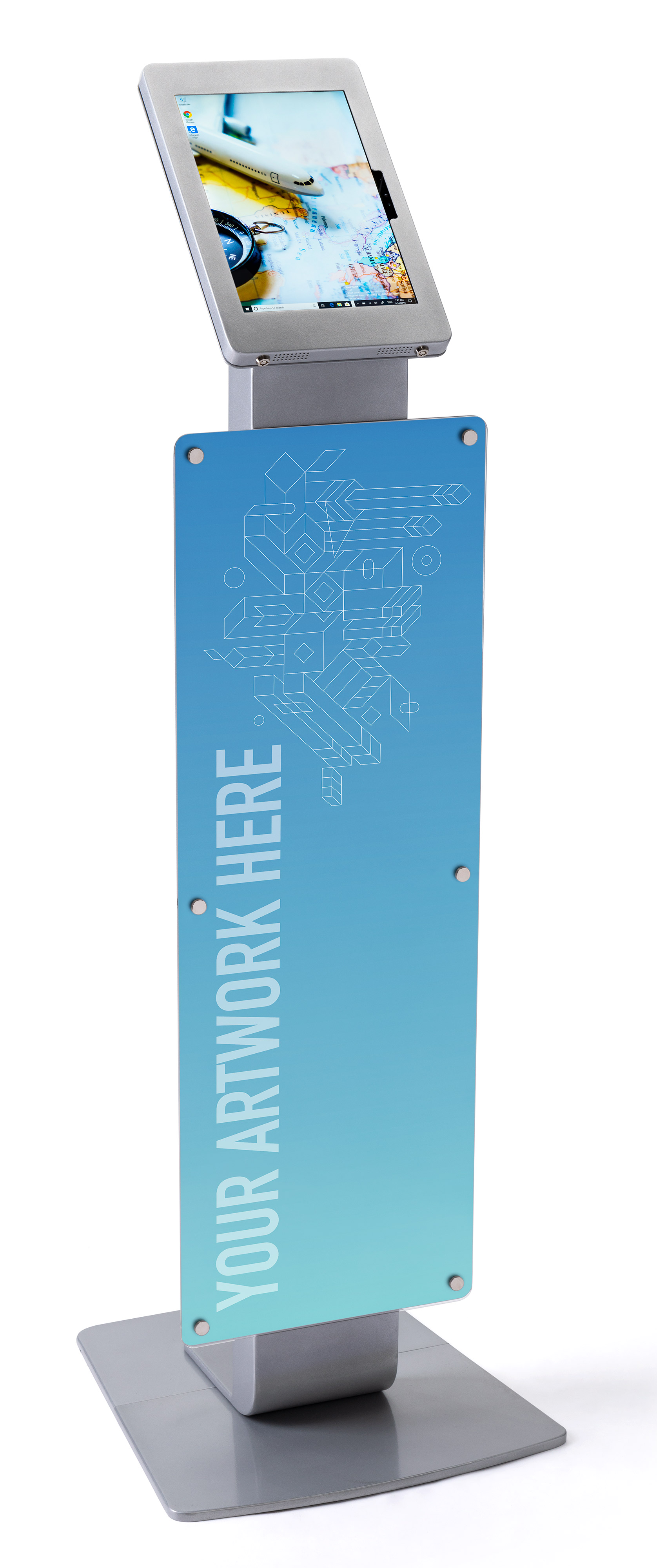 Microsoft Surface Pro Floor Stand with Poster | Silver Aluminum ...