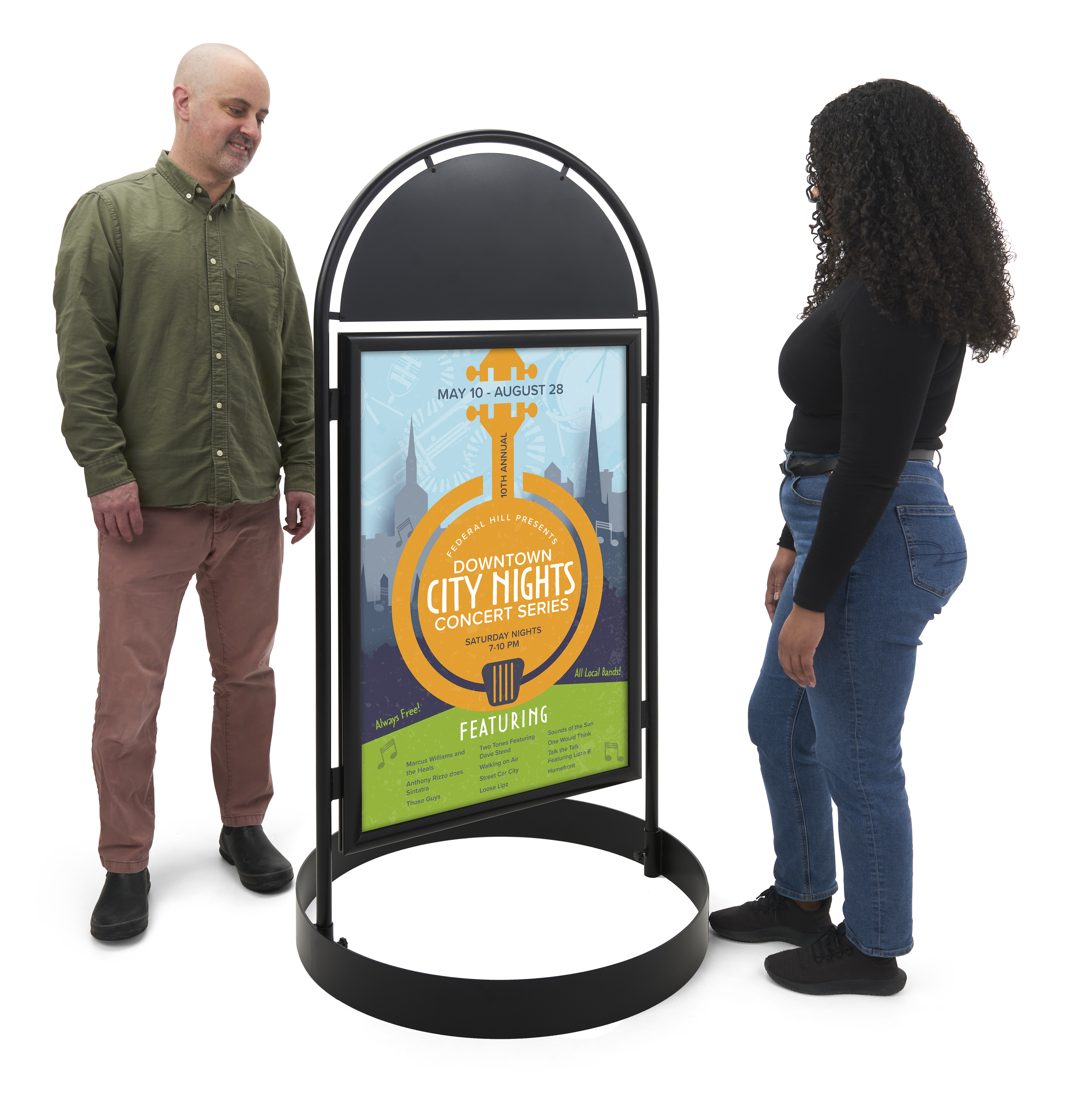 Pavement Sign with Header | Weather Resistant Design | Displays2Go