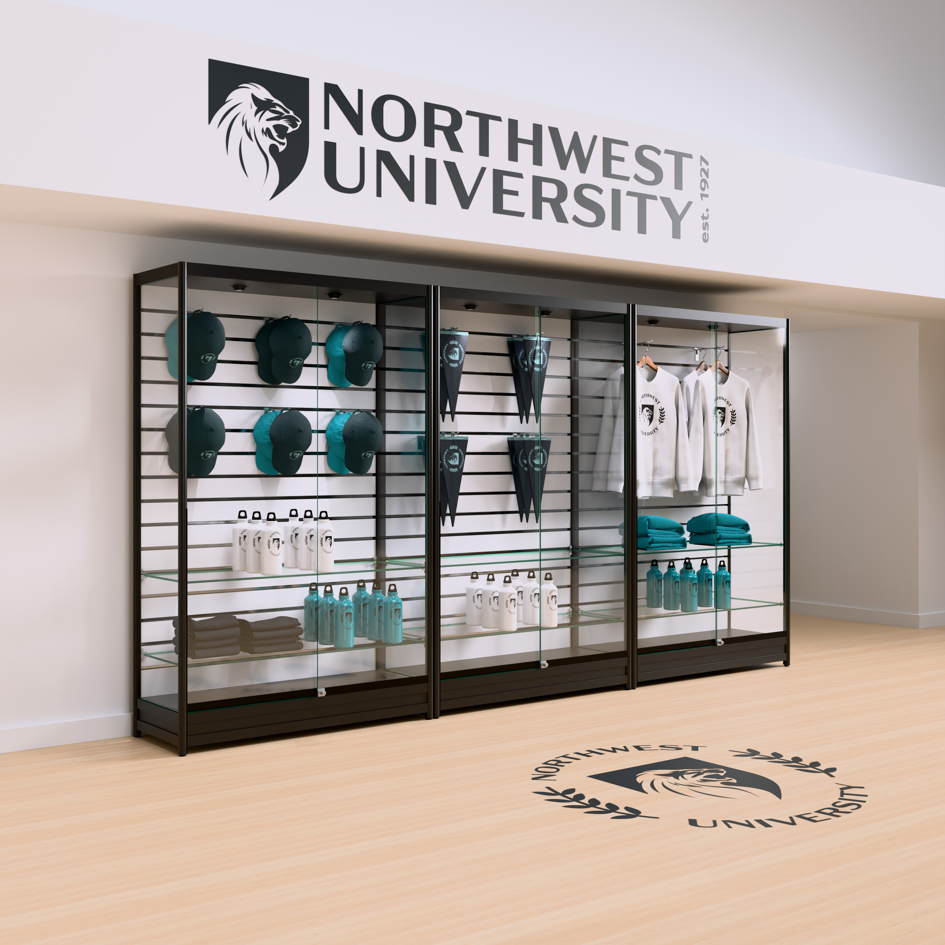 Slatwall Display Case | LED Lighting | Displays2Go