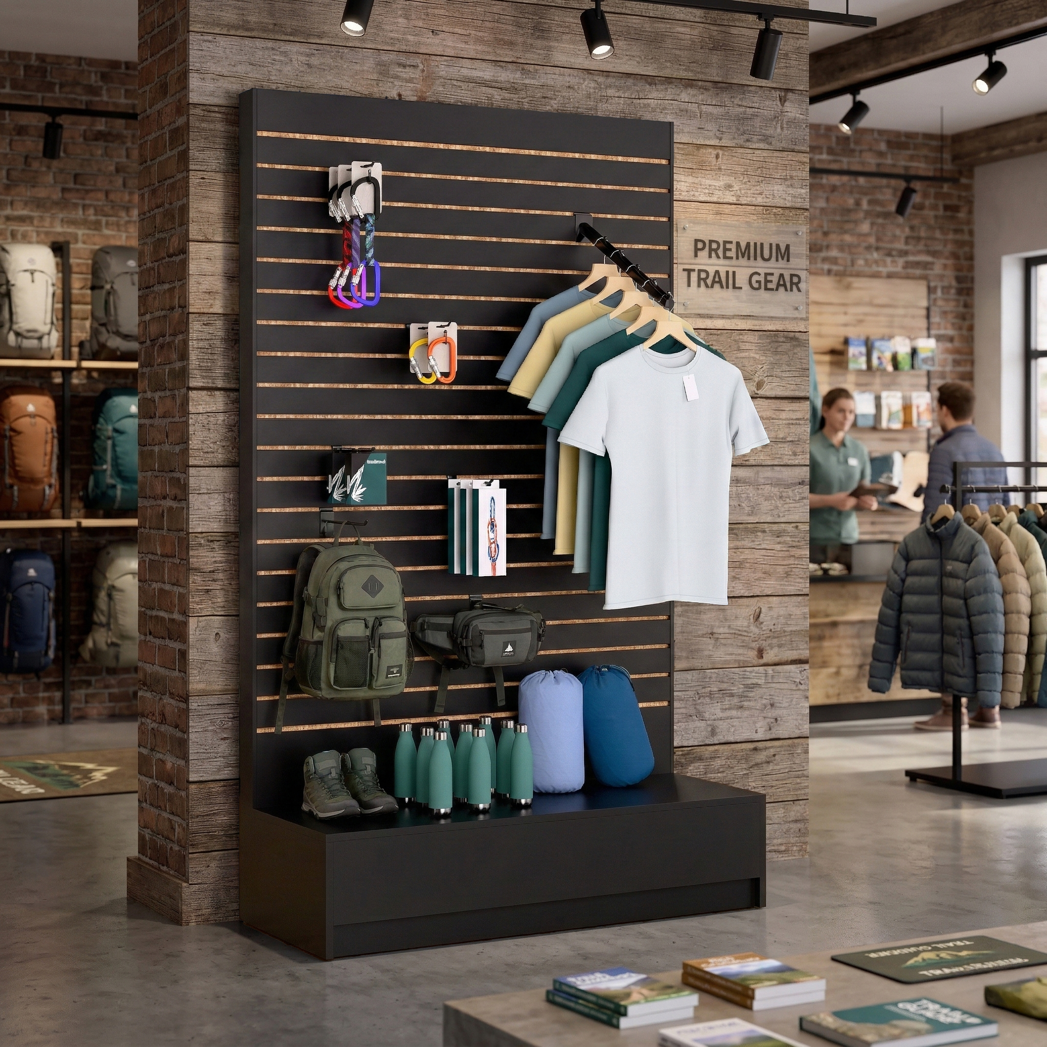 L-Shaped Slatwall Panel Display | 20 Slat Channels | Displays2Go