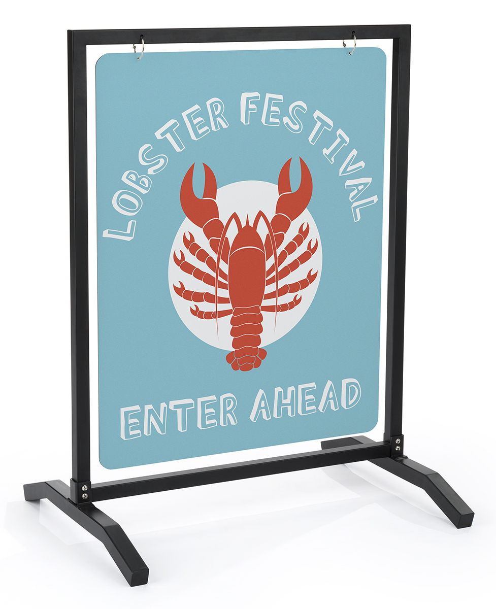 22x28 Custom Metal Sidewalk Hanger Stand | Outdoor Use