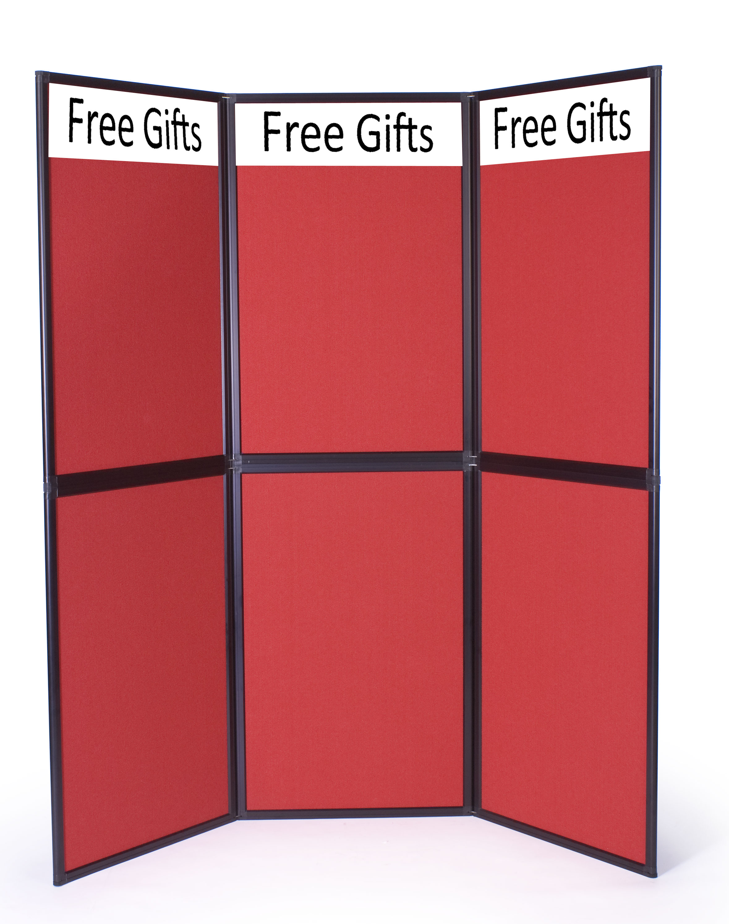 Portable Display Panel Includes Red Panel & 3 Custom Text Headers ...