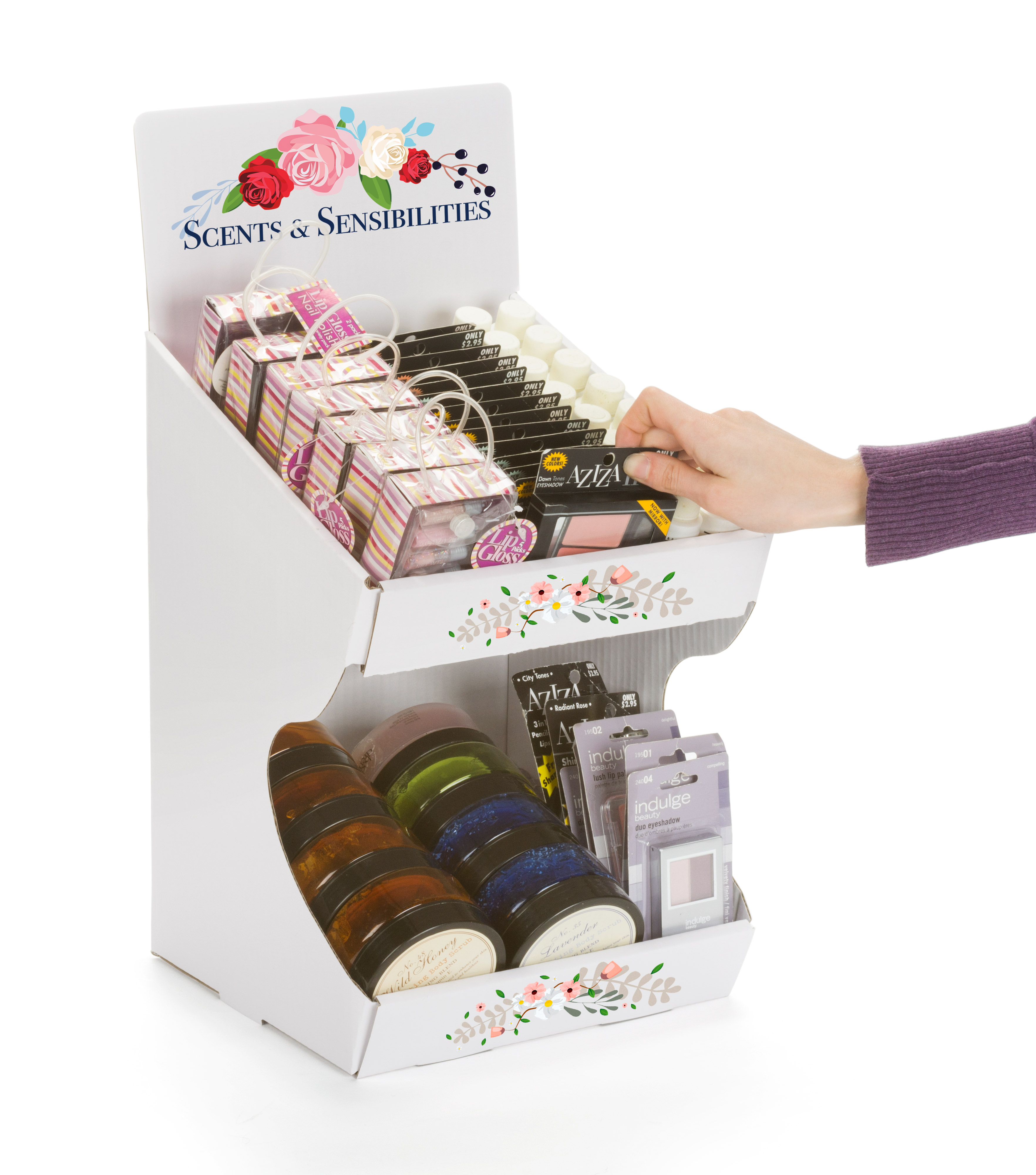 2 Tier Custom Cardboard Table Display Holder | Corrugated Design ...