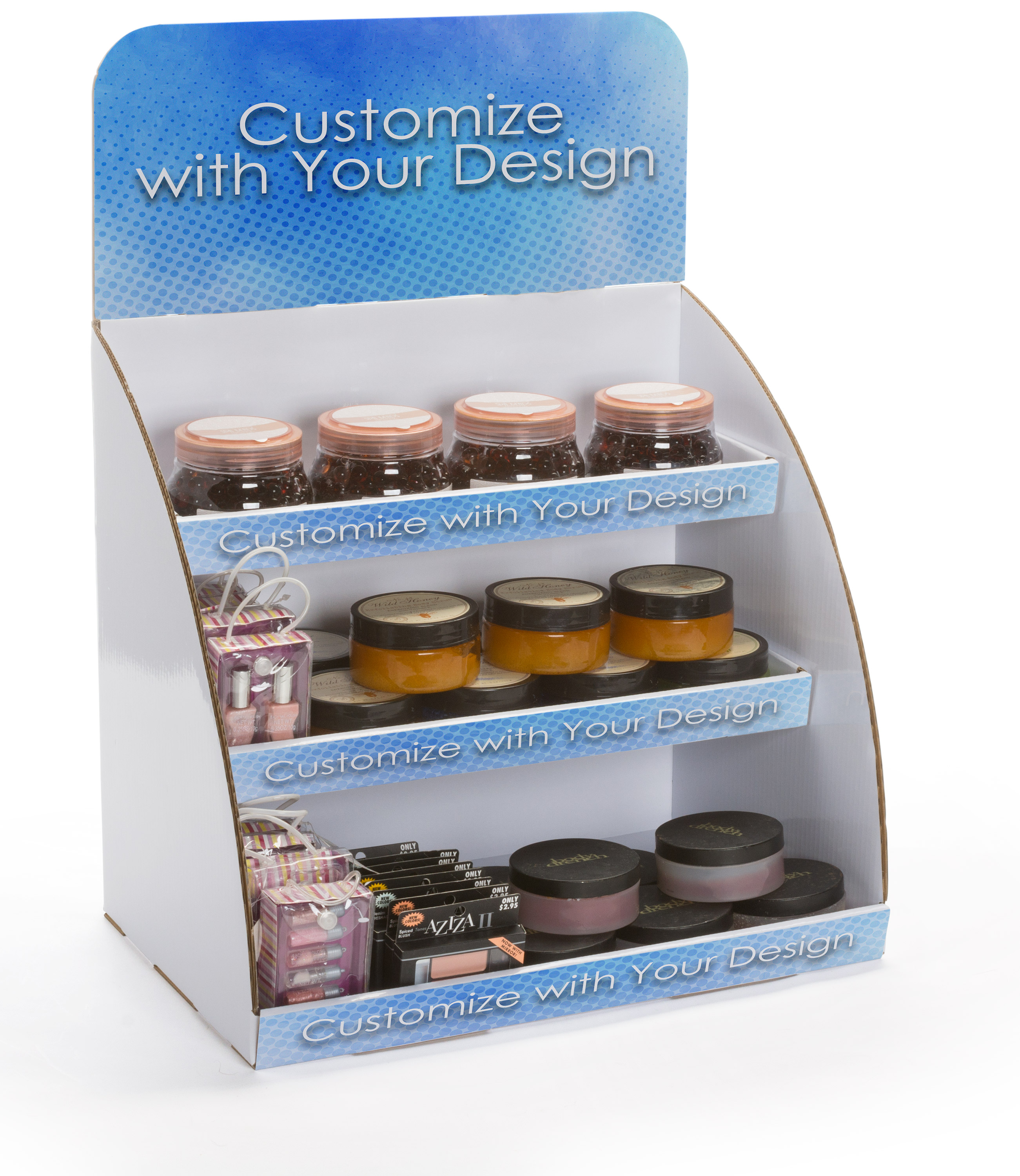 Custom Corrugated POP Display | 3 Open Shelves | Displays2Go