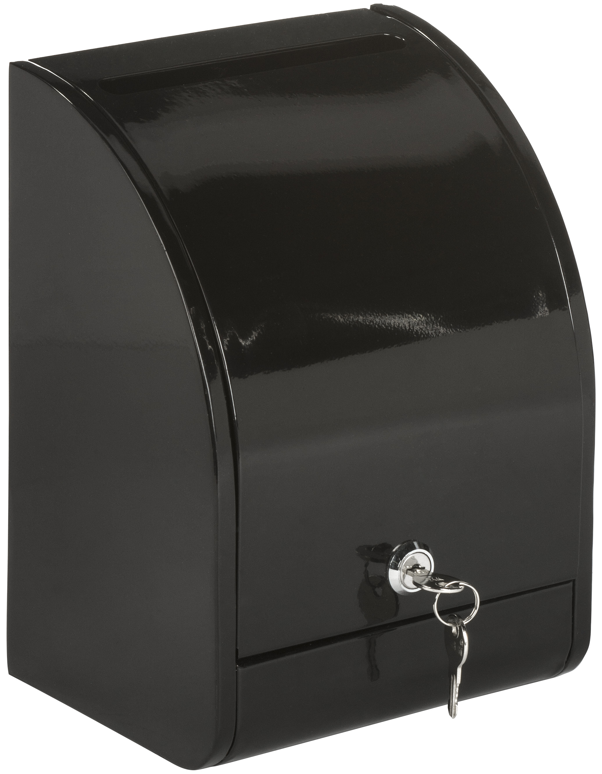 Black Drop Box with Front Door | Key Lock Entry | Displays2Go