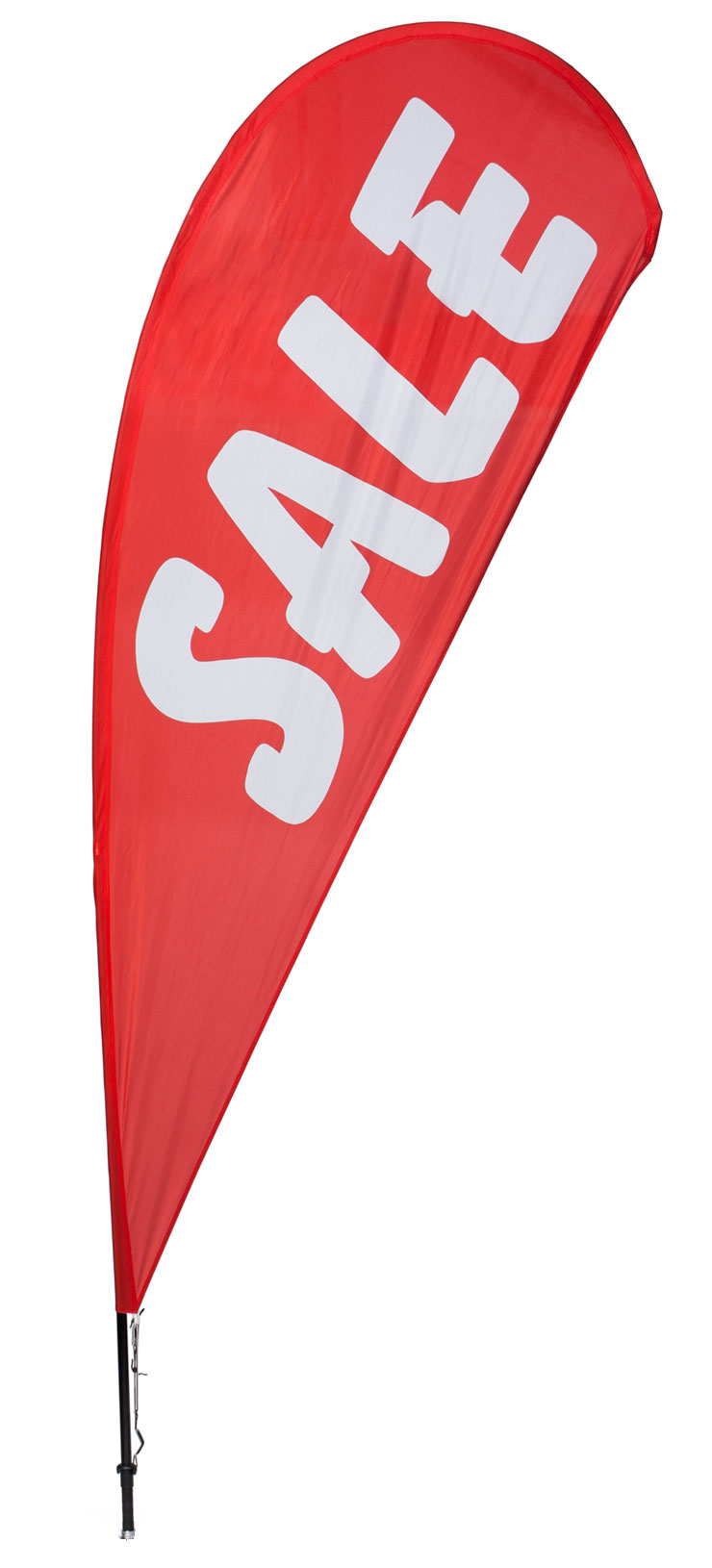 Teardrop Attention Flags with Car Foot Base | Outdoor Advertising ...