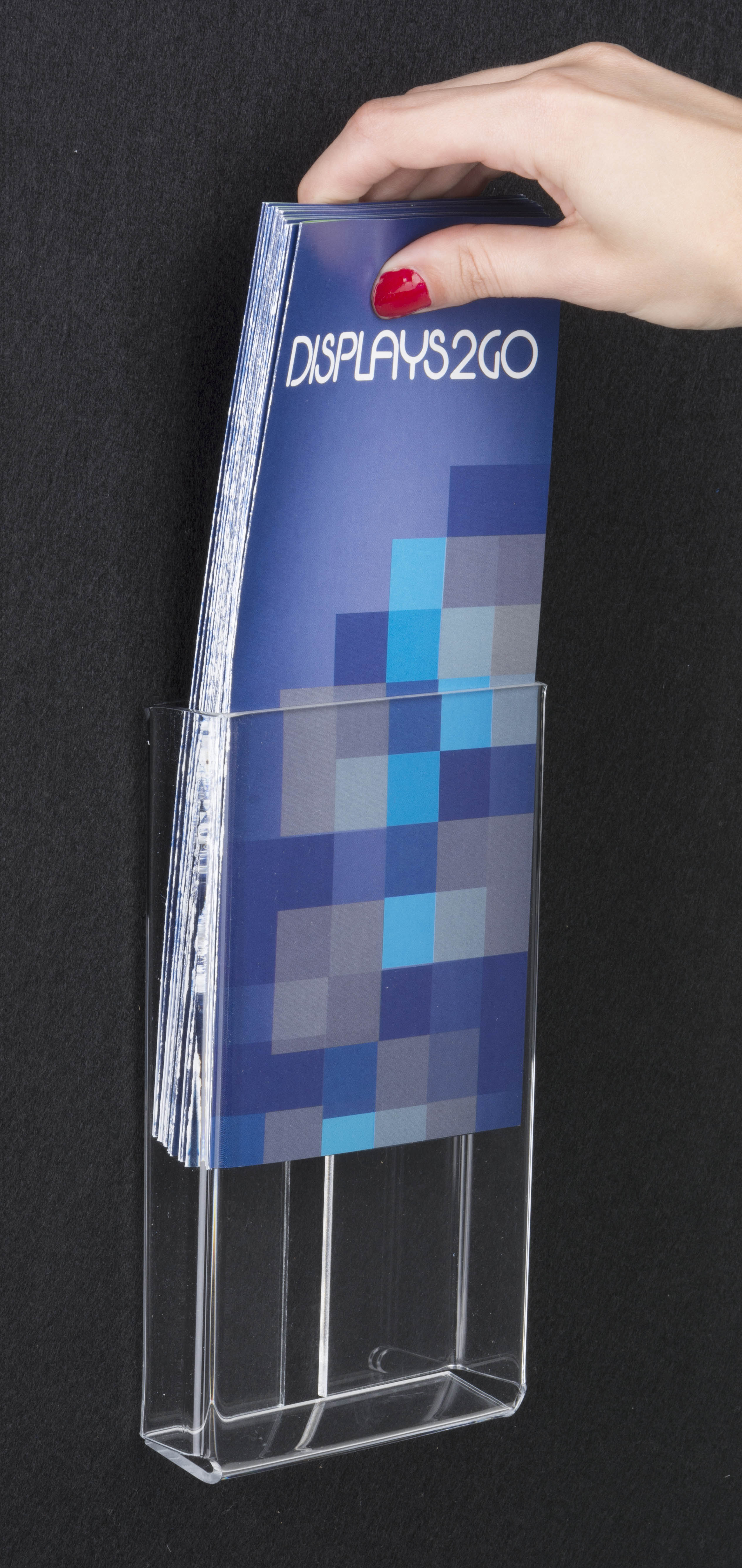 Hook & Loop Brochure Holder w/ 4" Wide Hanging Design | Displays2Go